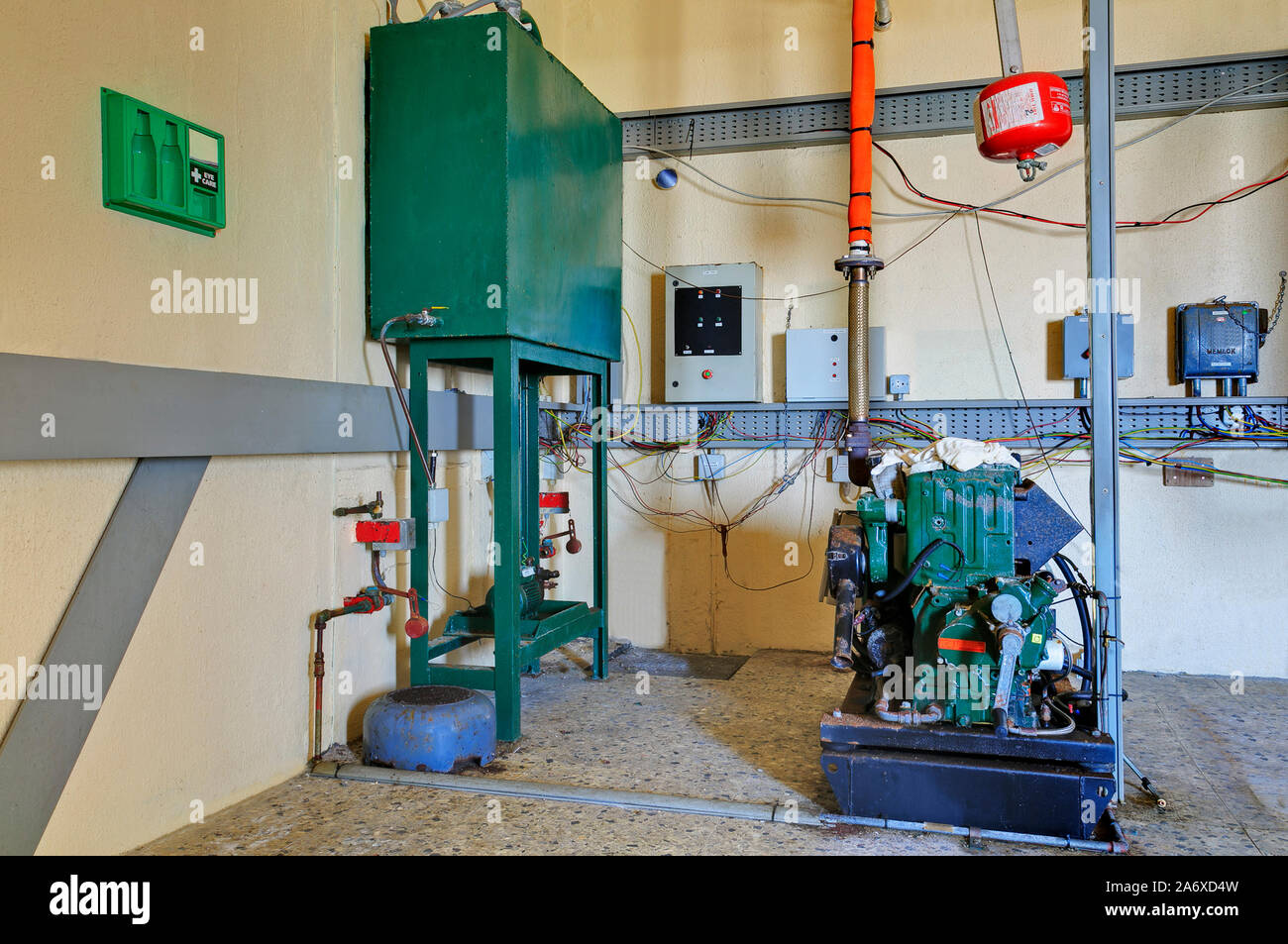 Engine Room, Ballycotton Lighthouse, County Cork, Ireland Stock Photo ...
