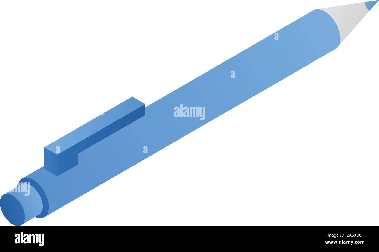 Blue pen icon, isometric style Stock Vector Image & Art - Alamy