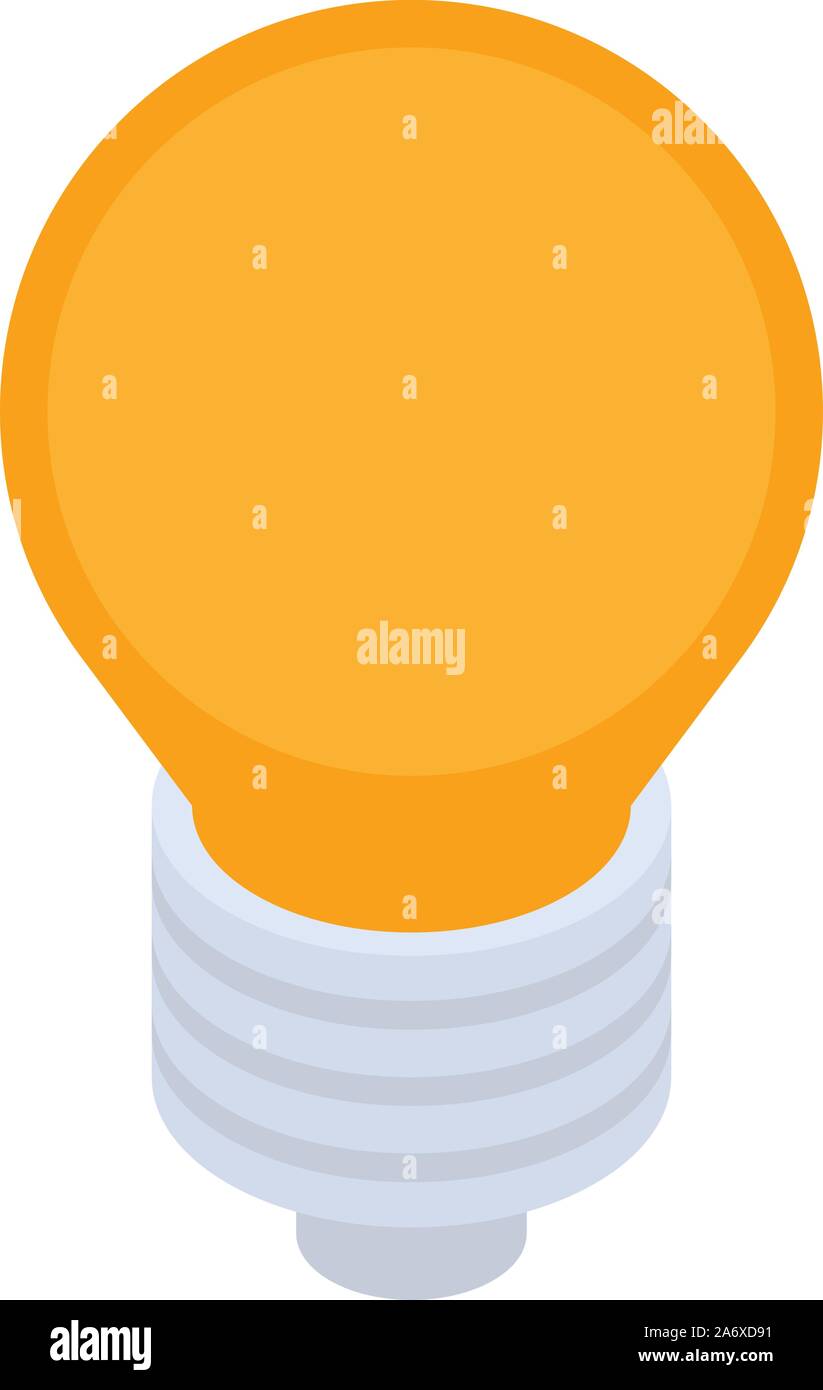 Light bulb icon, isometric style Stock Vector Image & Art - Alamy