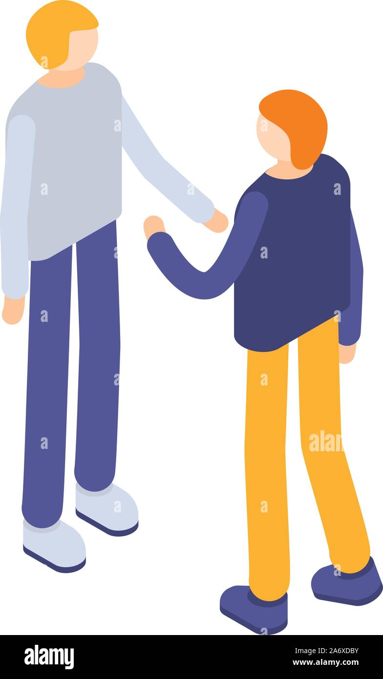 Friends conversation icon, isometric style Stock Vector Image & Art - Alamy