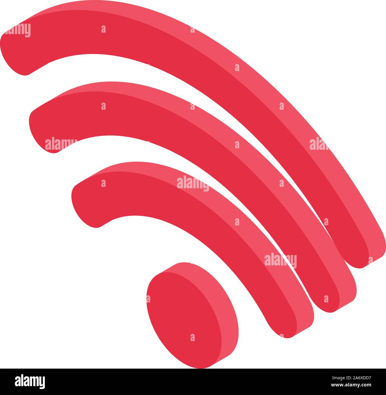 Red wifi icon, isometric style Stock Vector Image & Art - Alamy