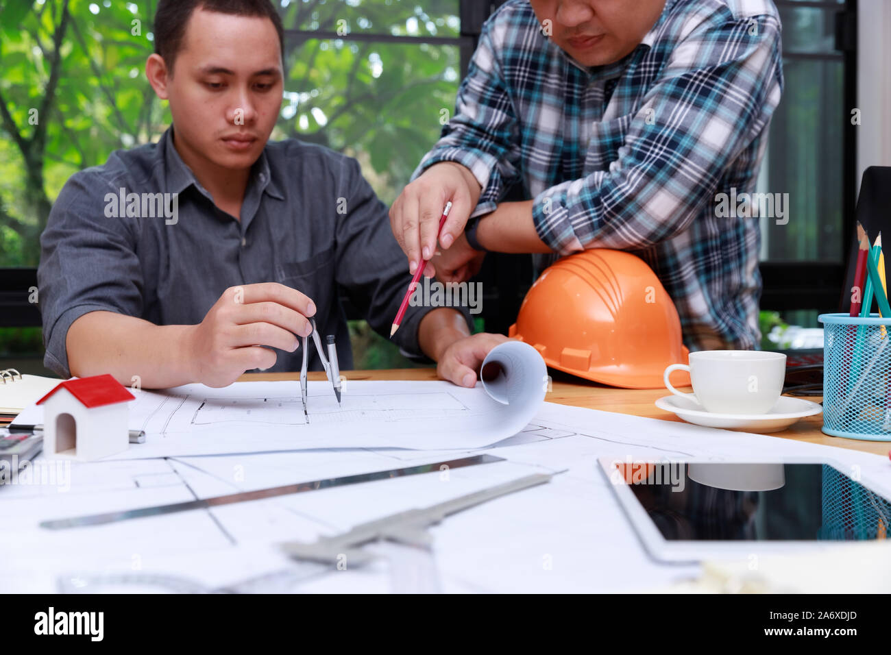 Engineer and Architect concept, Engineer Architects and Interior ...