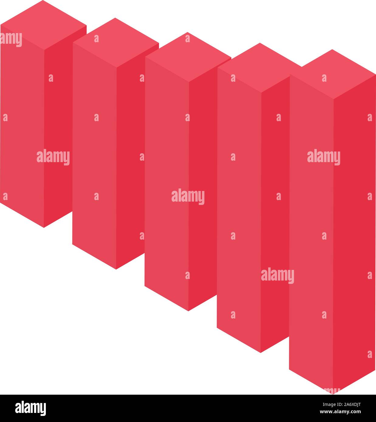 Red chart bars icon, isometric style Stock Vector Image & Art - Alamy
