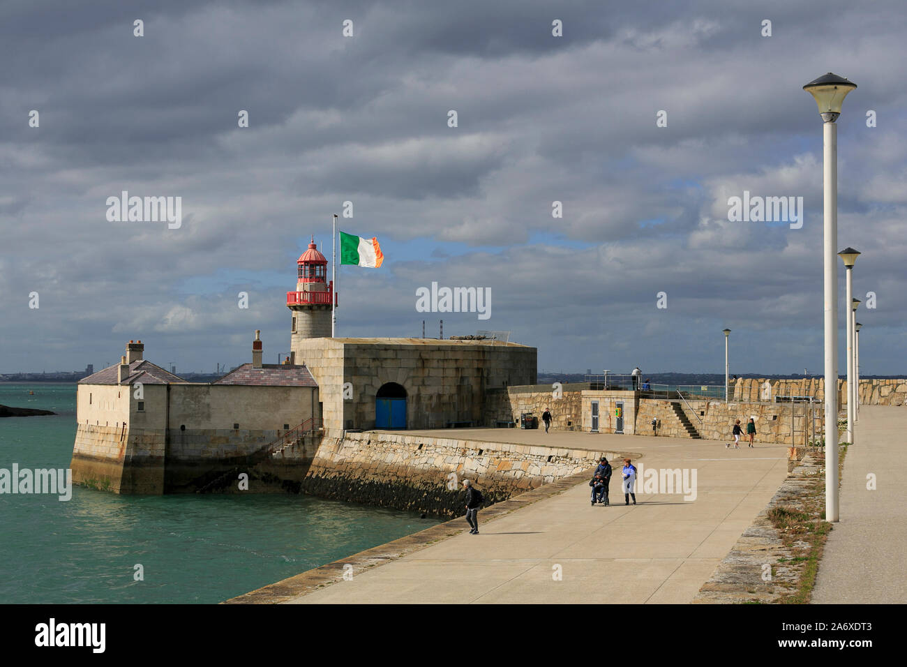 East Pier Lighthouse, Dun Laoghaire, County Dublin, Ireland Stock Photo ...
