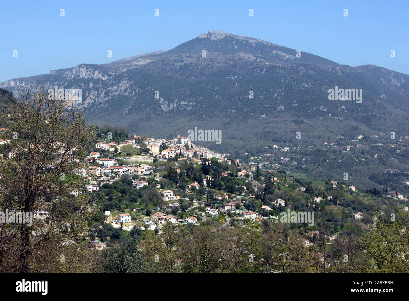 A panorama of the Loup Valley on the Riviera, Provence, France Stock ...