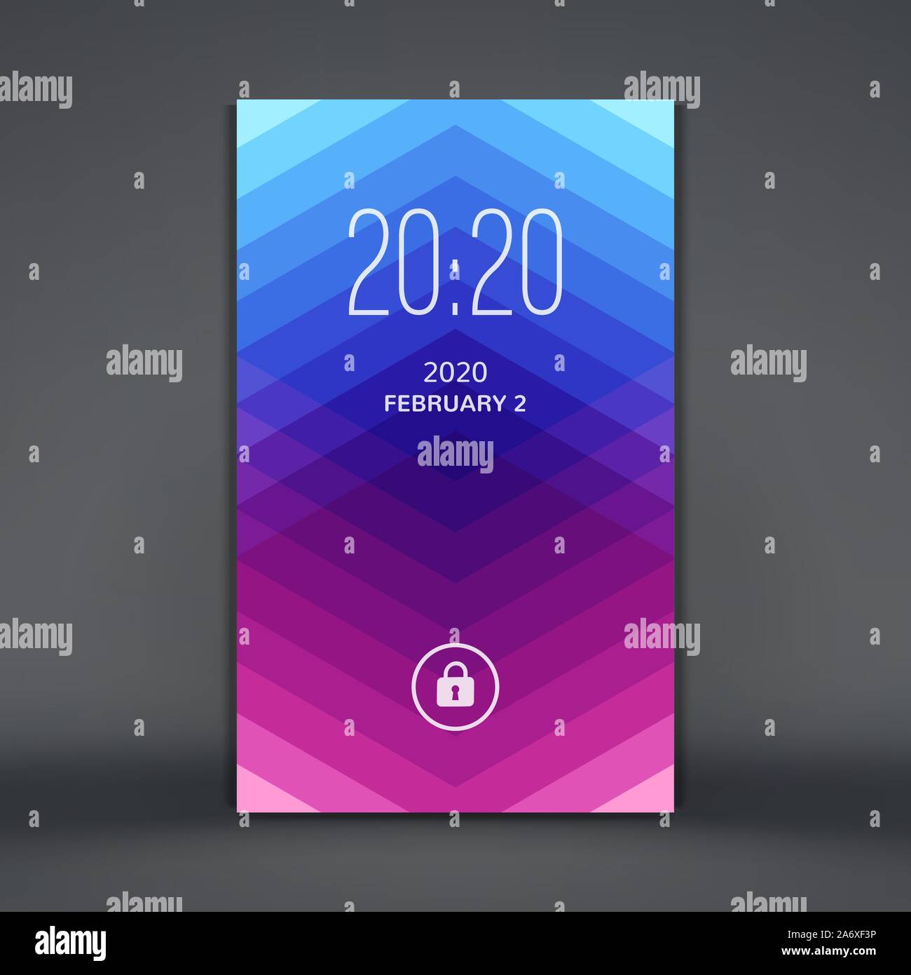 Modern lock screen for mobile apps. Abstract geometrical background ...