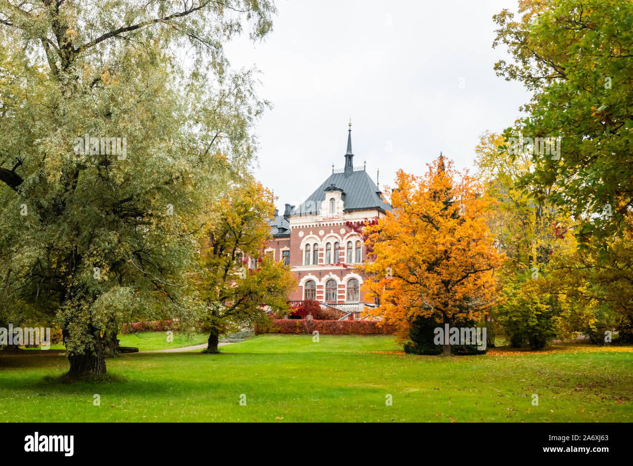 Loviisa, Finland - 7 October 2019: The Manor House Malmgard Stock Photo - Alamy