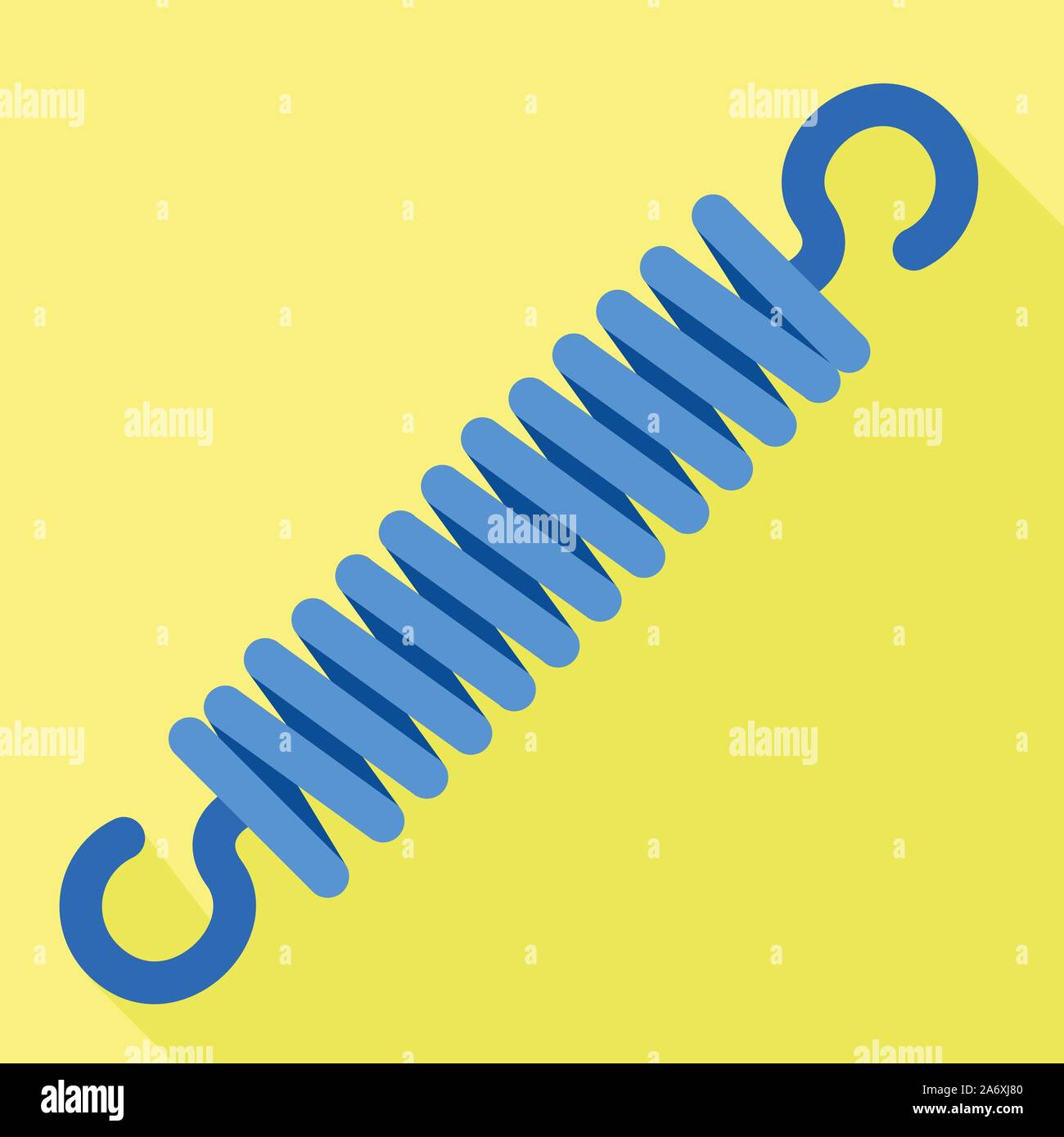 Color blue coil icon. Flat illustration of color blue coil vector icon ...