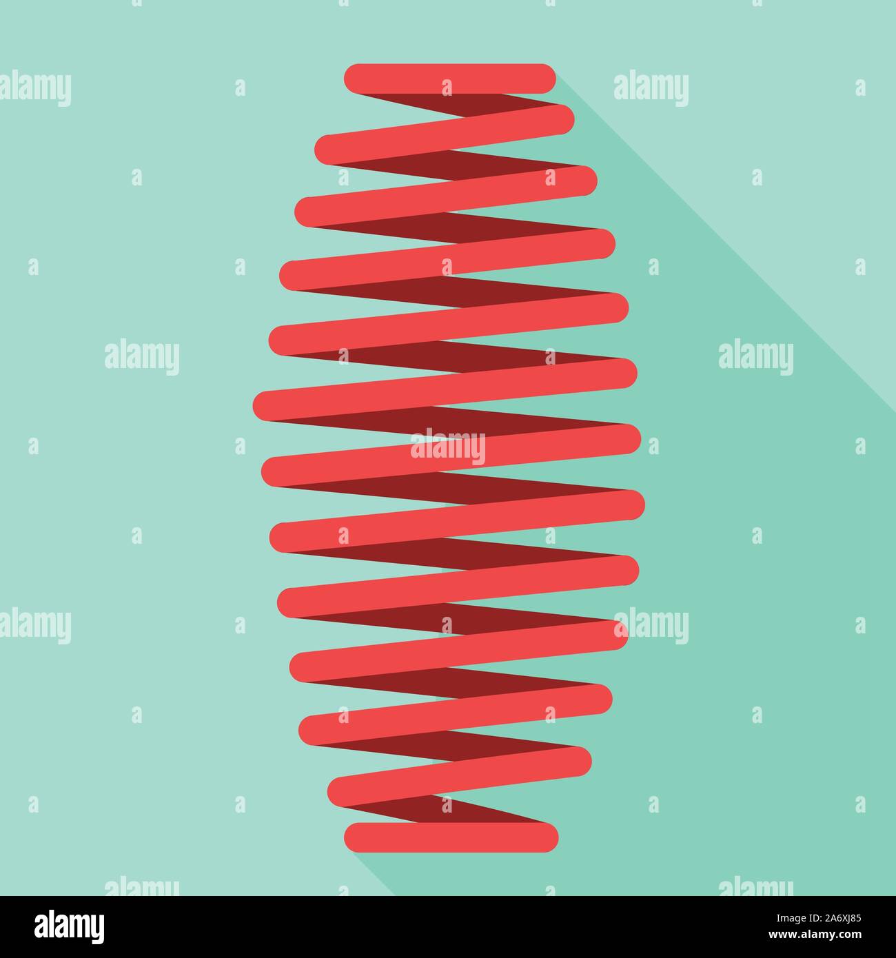 Red coil icon. Flat illustration of red coil vector icon for web design ...
