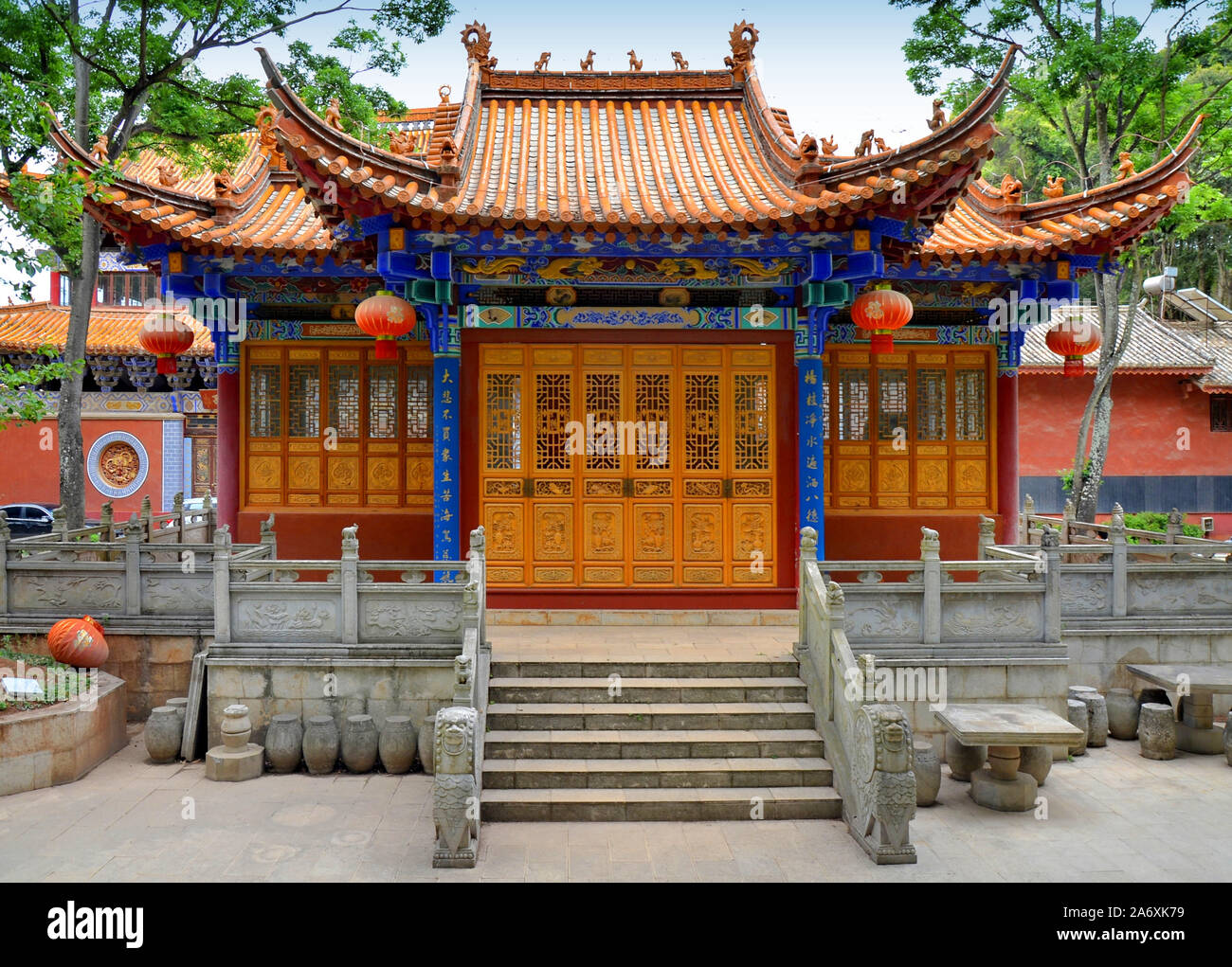 Qiongzhu Temple or Bamboo temple, Kunming city, Yunnan province, China ...
