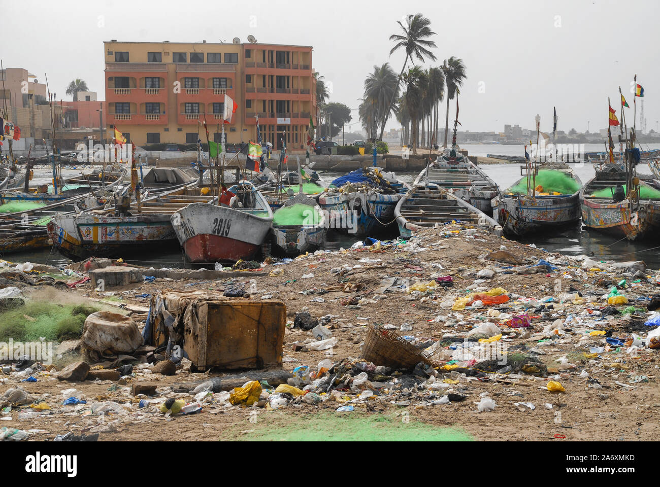 Pollution on the beach of beach of Senegal, in Africa Stock Photo - Alamy