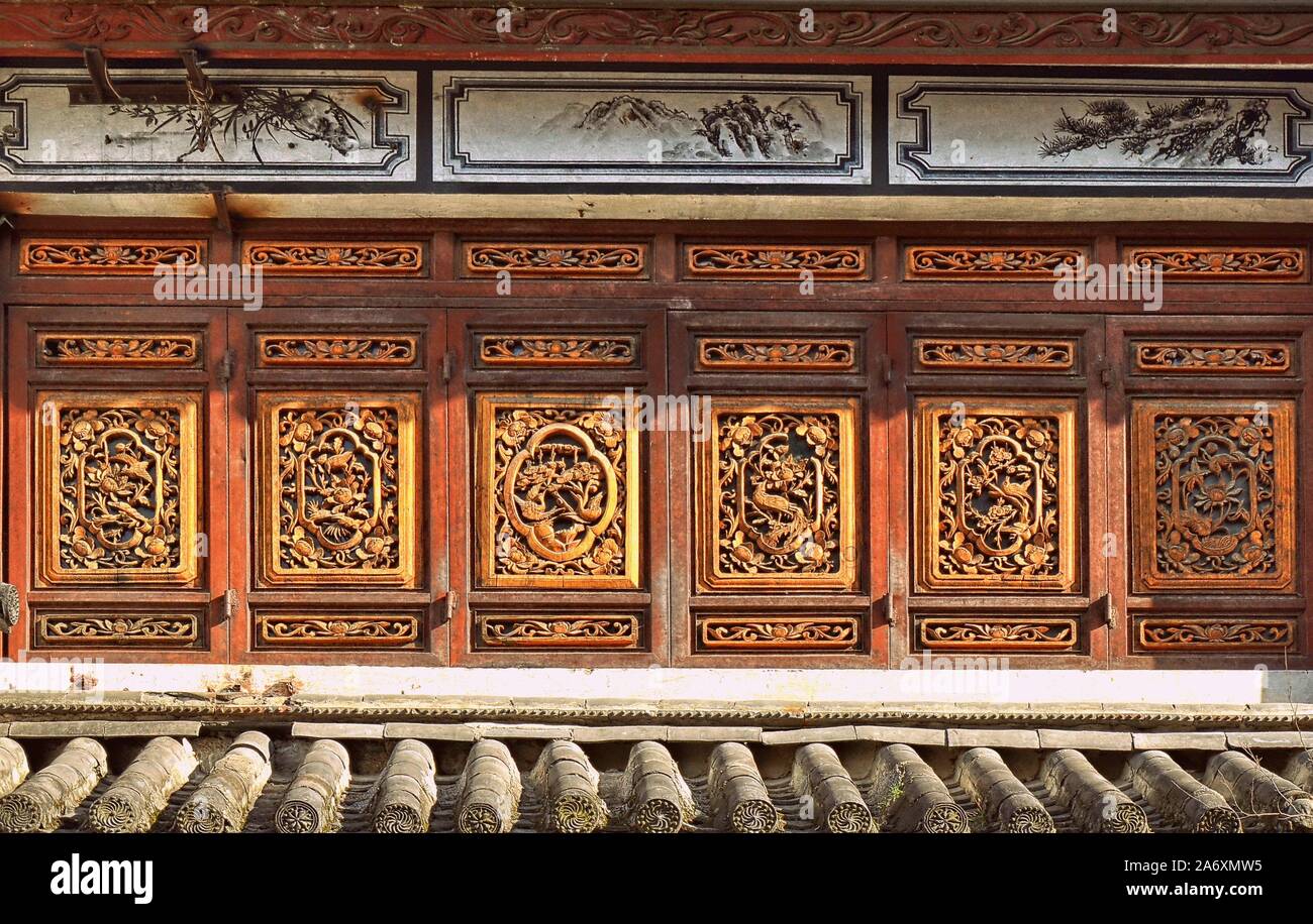 Traditional chinese window in Dali ancient city, Yunnan province, China ...