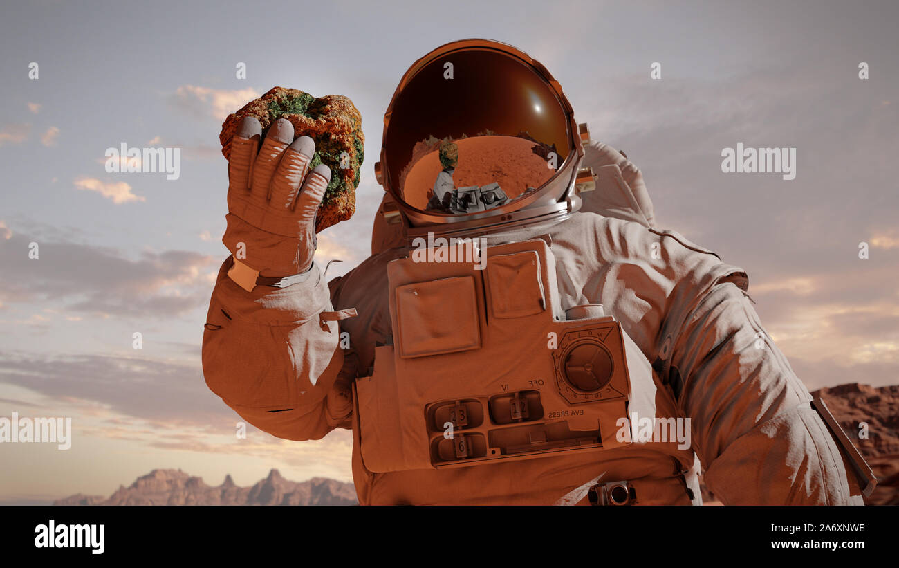 life on planet Mars, astronaut discovers living organisms on the ...