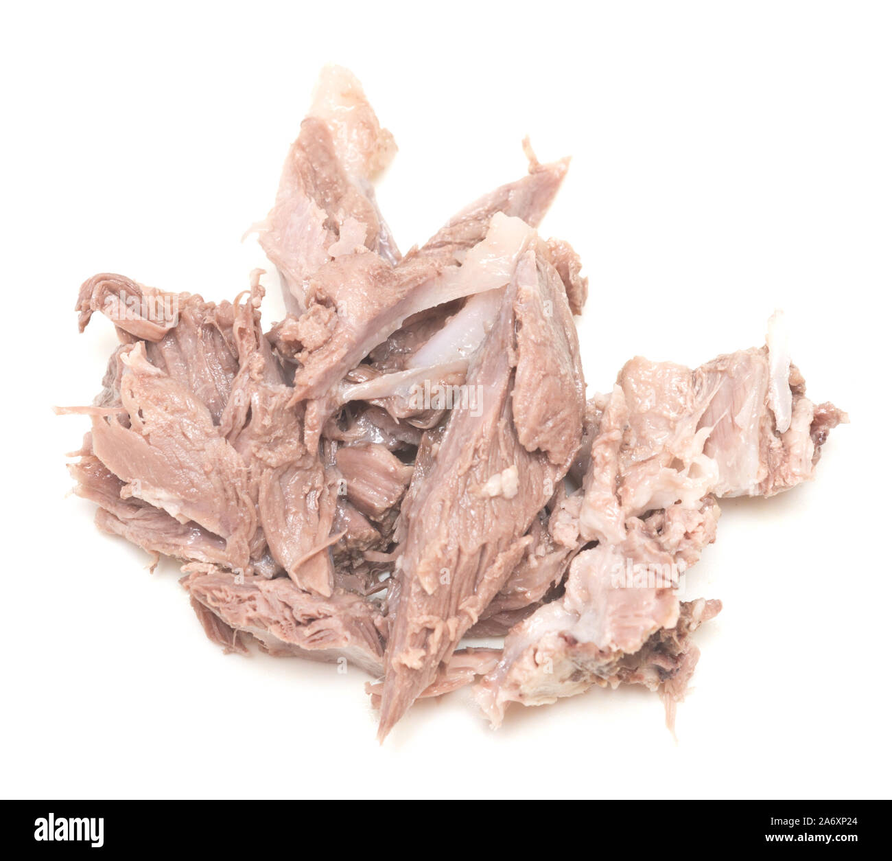 Boiled pork meat isolated on white background Stock Photo - Alamy