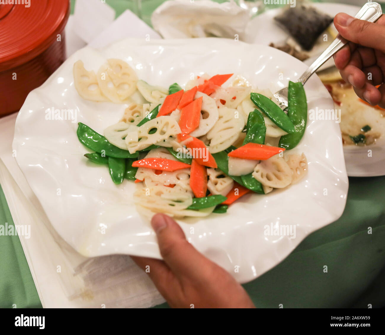 Pasadena, California, USA. 26th October, 2019. A dish of Stir-fried ...
