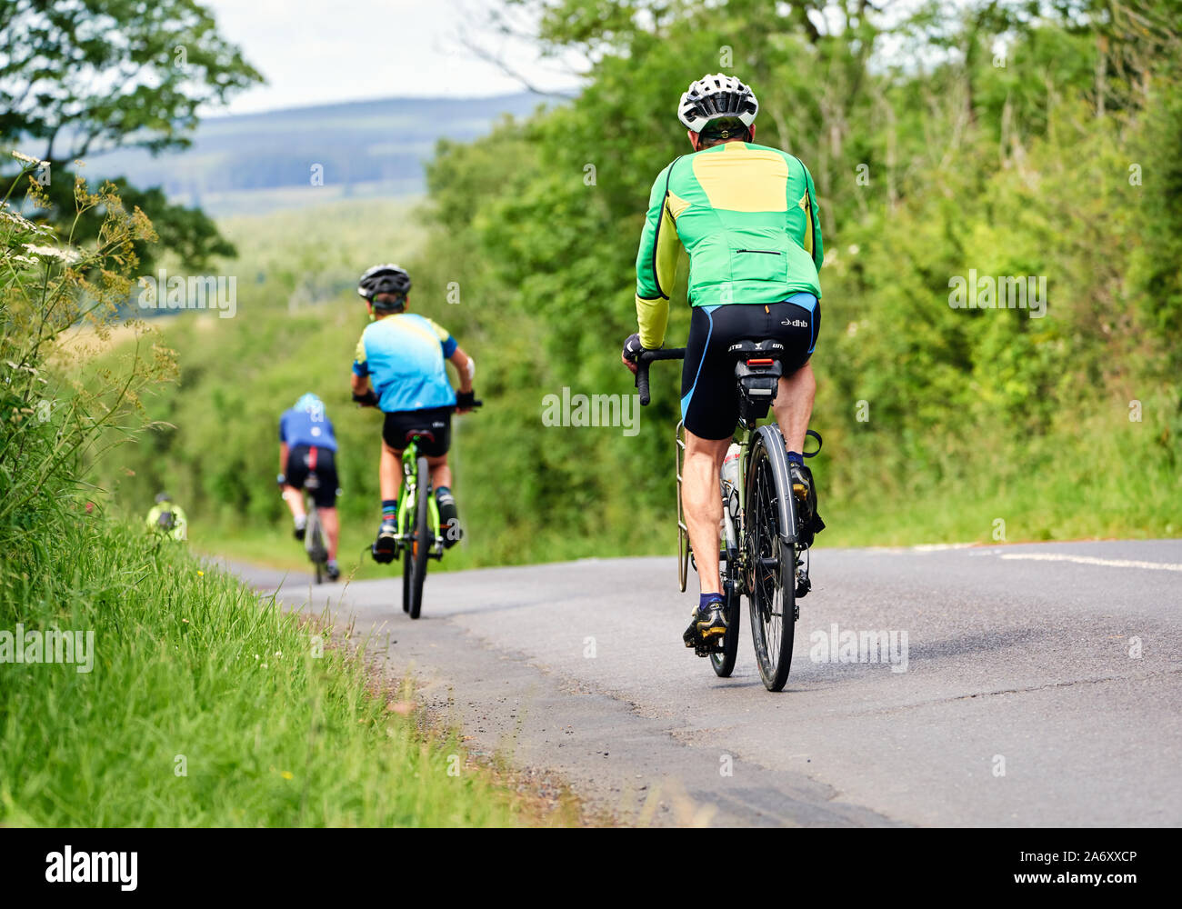 Back view of cyclists hi-res stock photography and images - Alamy