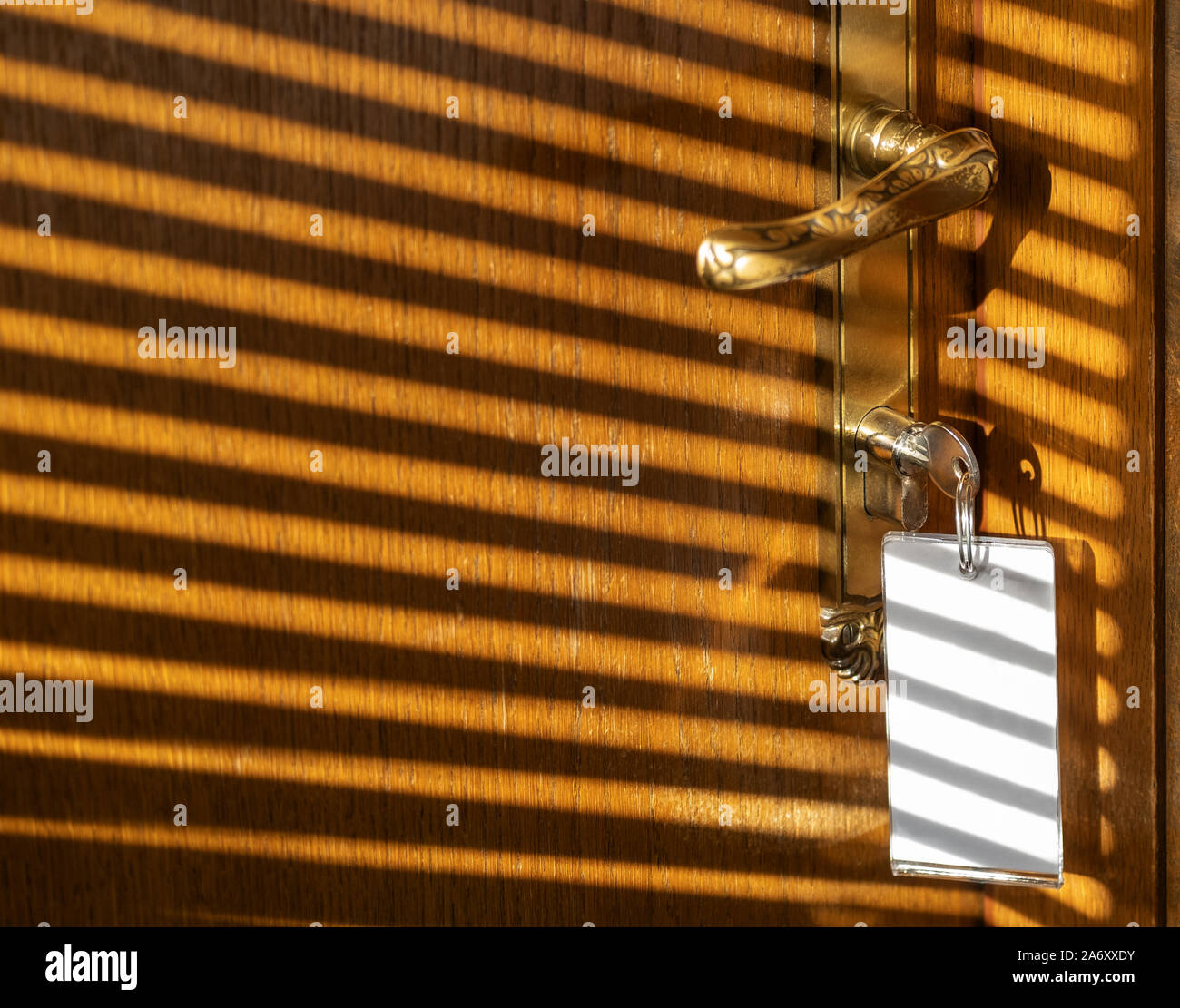 shadow of light on the old hotel door Stock Photo - Alamy