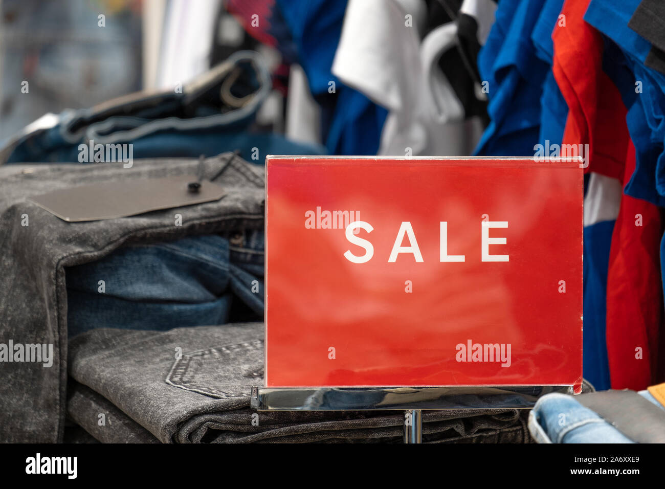 Clothing rack sign clothes hi-res stock photography and images - Alamy