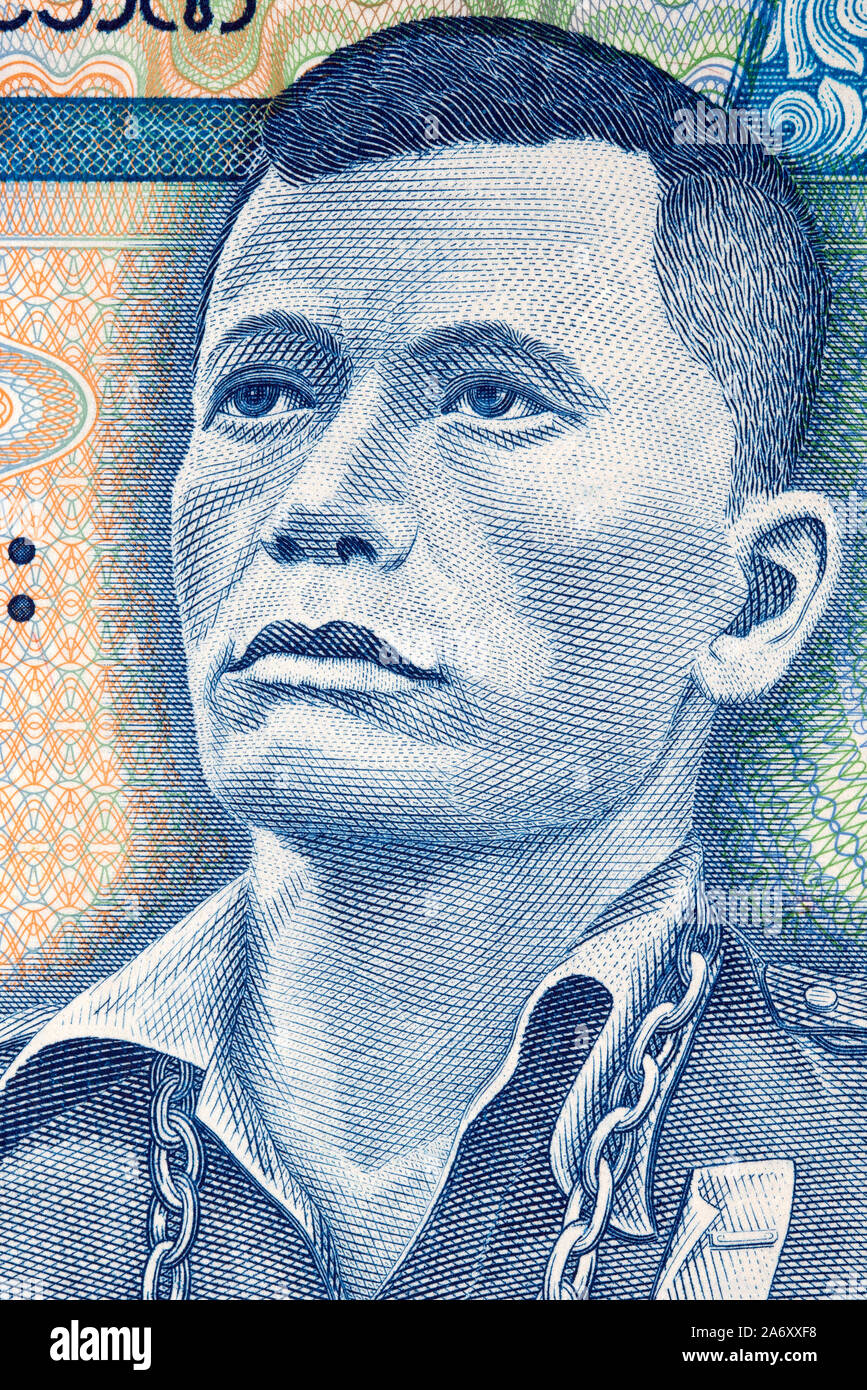 Thakin Po Hla Gyi a portrait from Burmese money Stock Photo - Alamy