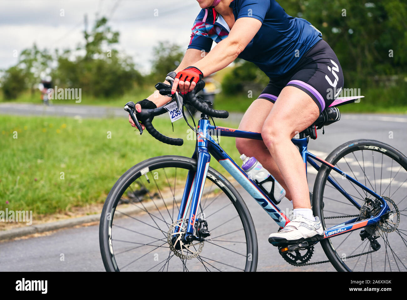 Female racing cyclist training hi-res stock photography and images - Alamy