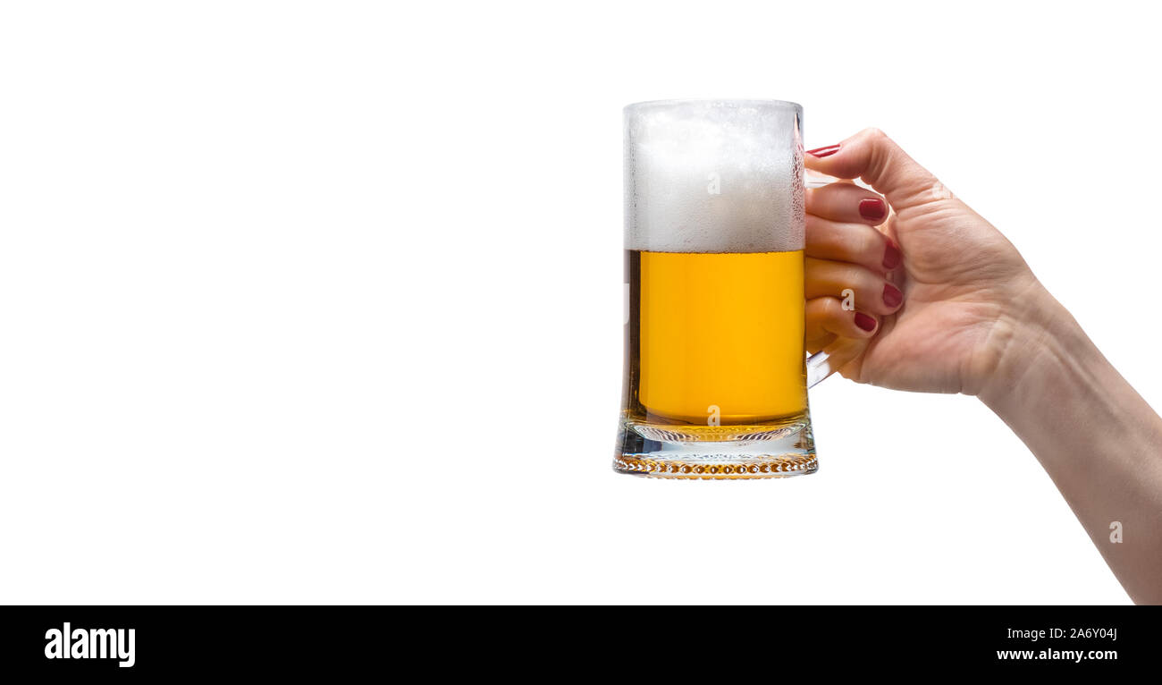 Beer toast mugs hands hi-res stock photography and images - Alamy