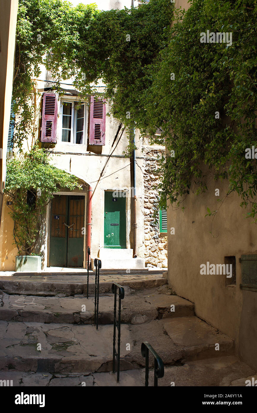 Back street scene in St Tropez, France Stock Photo - Alamy