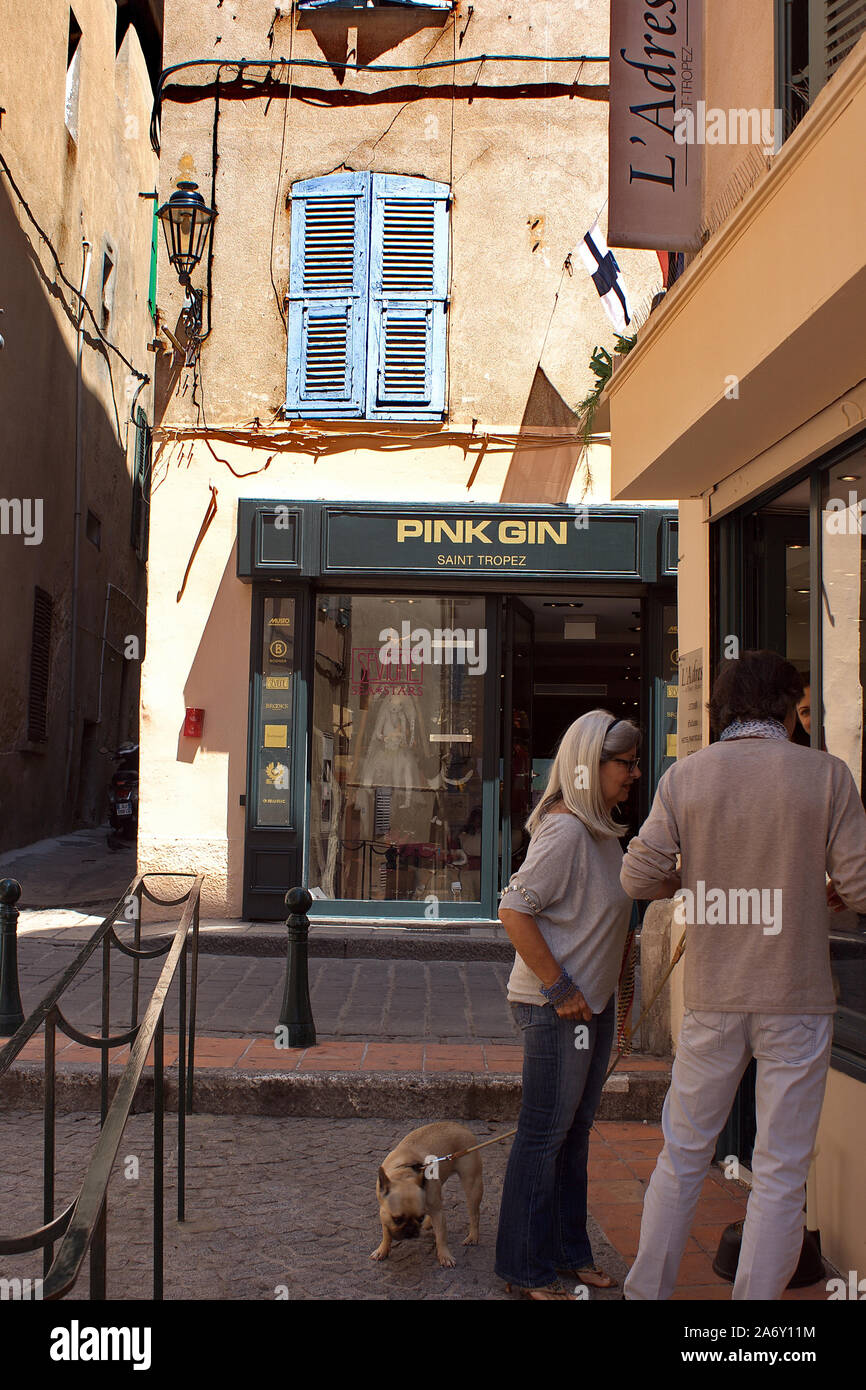 Back street scene in St Tropez, France Stock Photo - Alamy