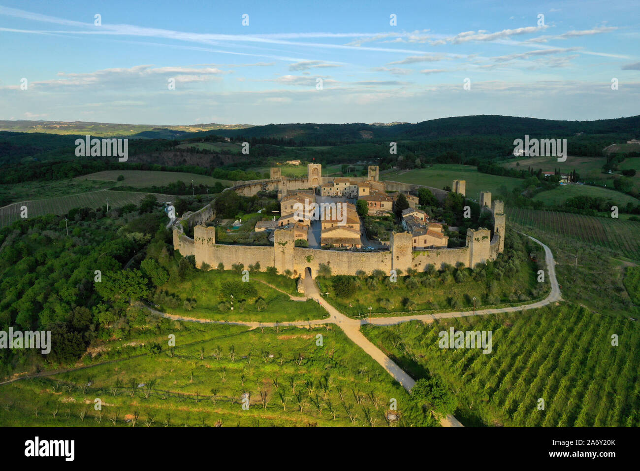 Italy, Tuscany, Monteriggioni fortified village Stock Photo - Alamy
