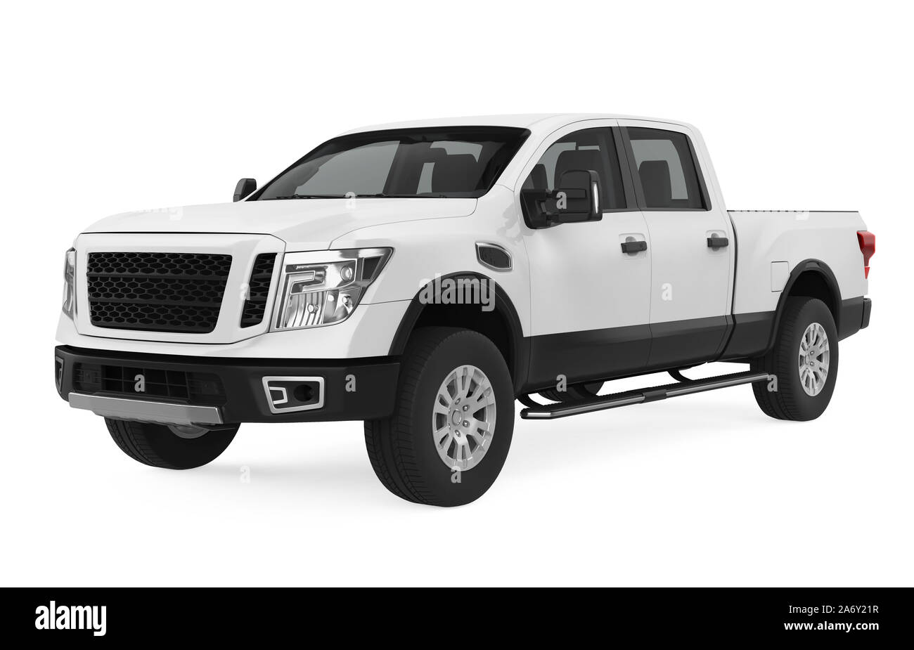 White pickup truck up hi-res stock photography and images - Alamy