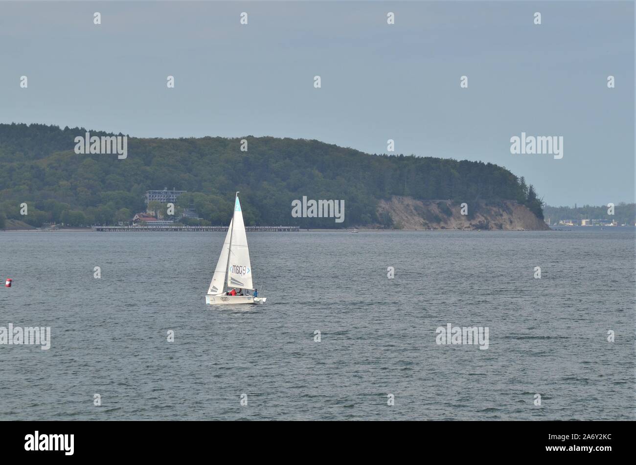 sailing boat on water Stock Photo - Alamy