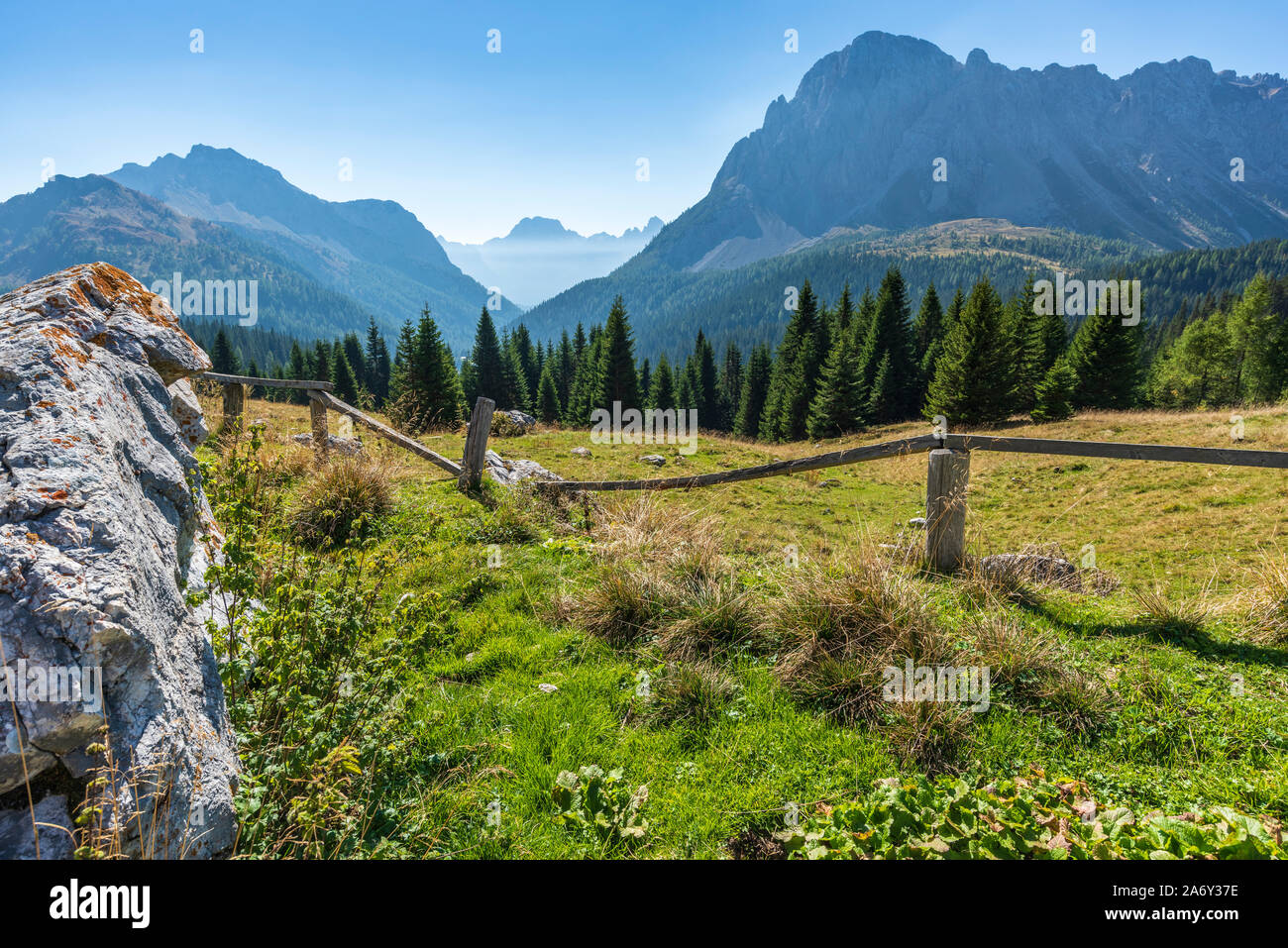 Valley of the Piave, Calvi refuge on the slopes of Mount Peralba ...