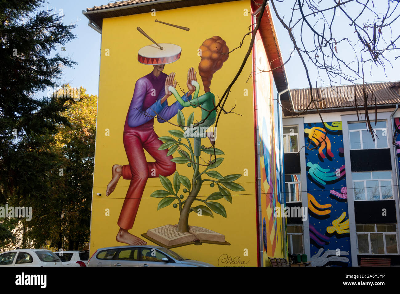 Cluj Napoca, Romania - 25 Oct, 2019: Murals, Street art in Cluj Napoca ...