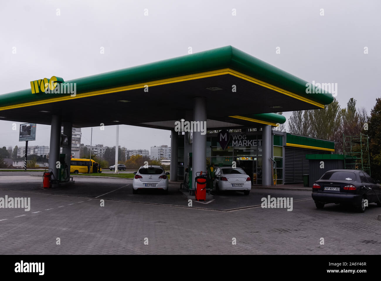 Cars are seen at WOG gas station Stock Photo - Alamy
