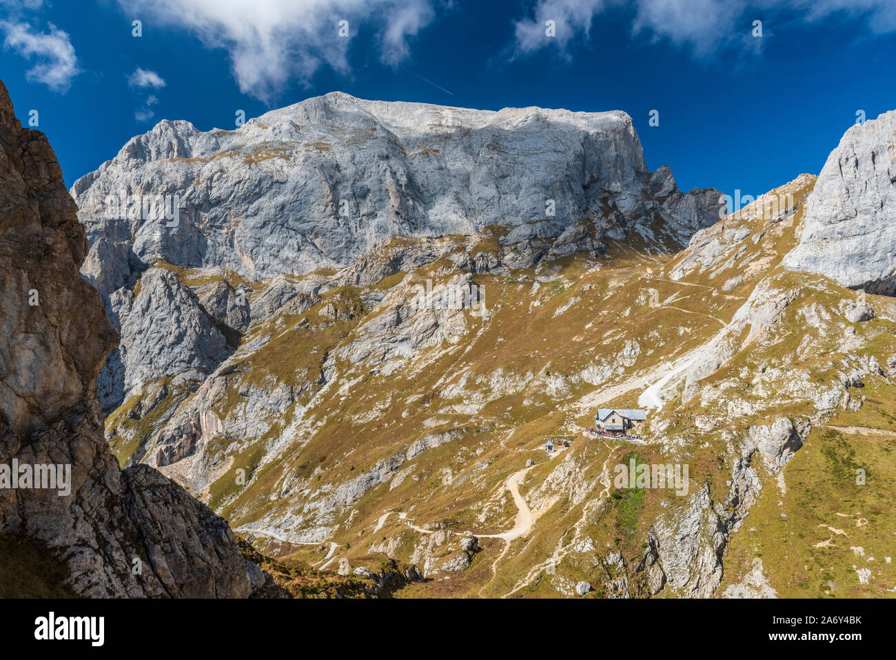 Valley of the Piave, Calvi refuge on the slopes of Mount Peralba ...