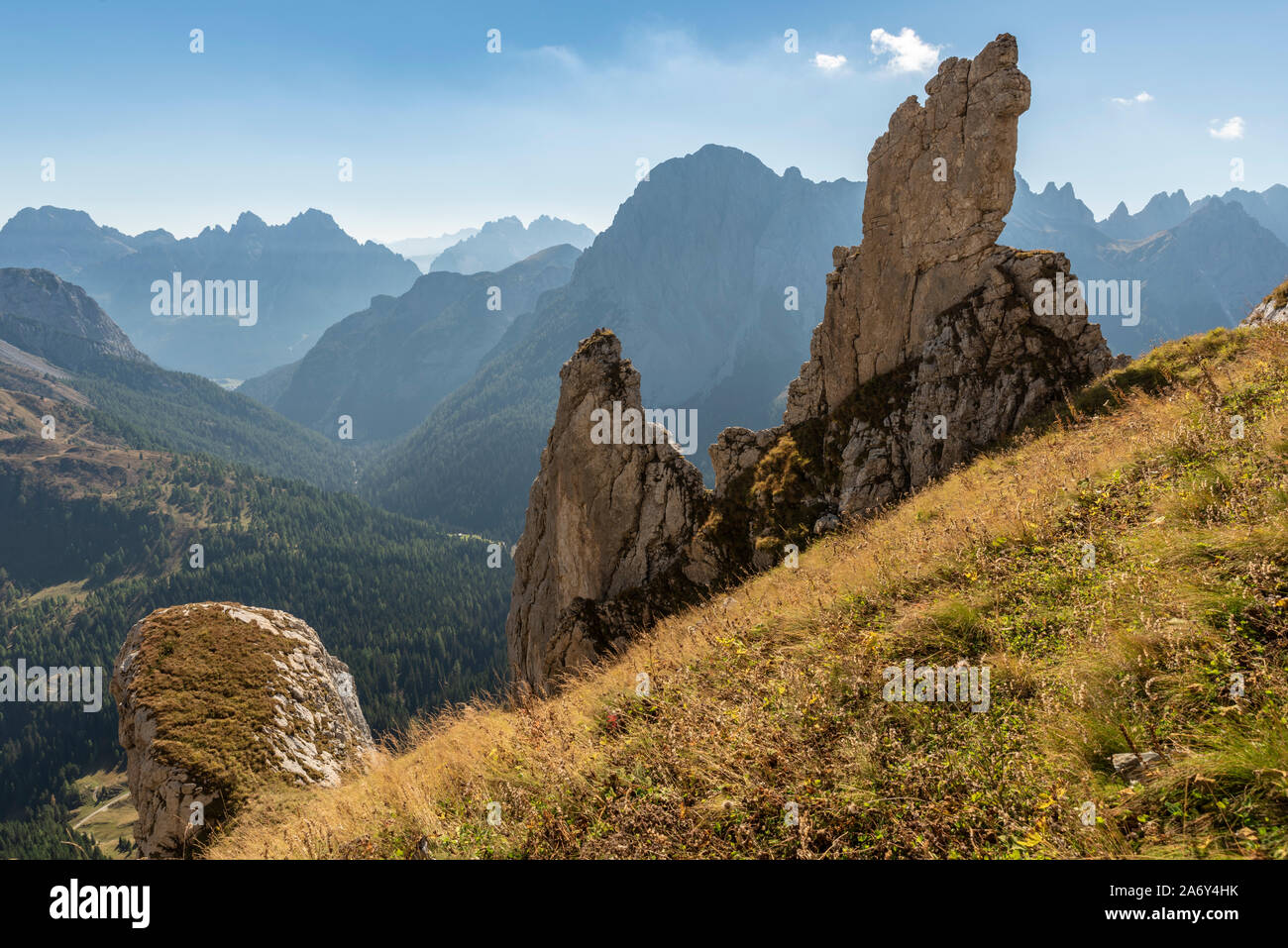 Valley of the Piave, Calvi refuge on the slopes of Mount Peralba ...