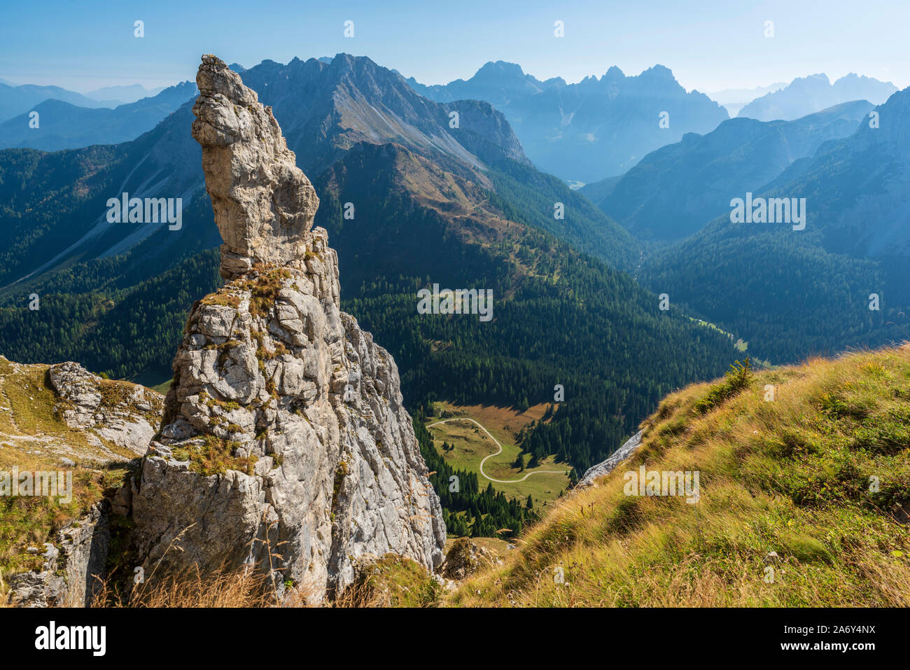 Valley of the Piave, Calvi refuge on the slopes of Mount Peralba ...