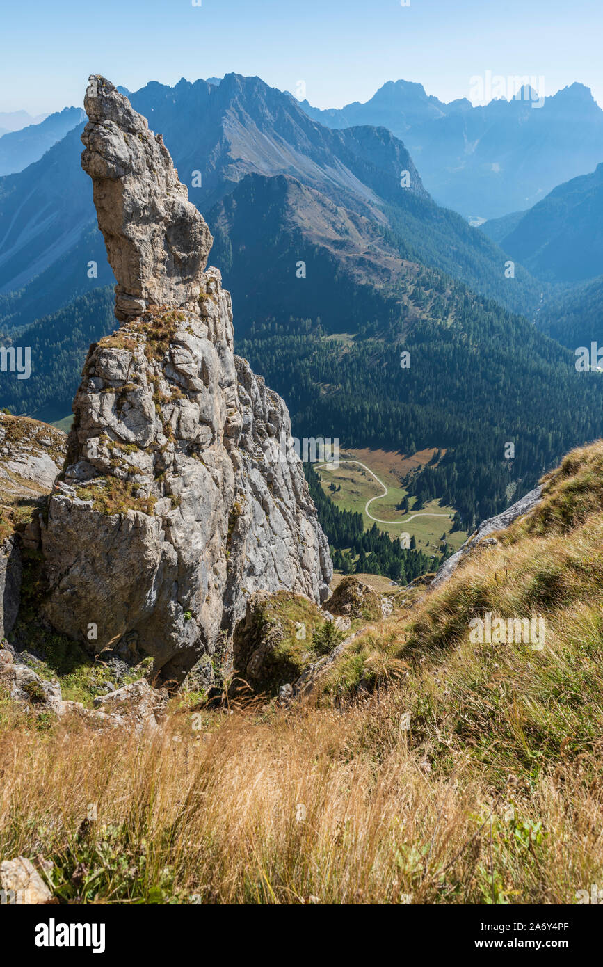Valley of the Piave, Calvi refuge on the slopes of Mount Peralba ...
