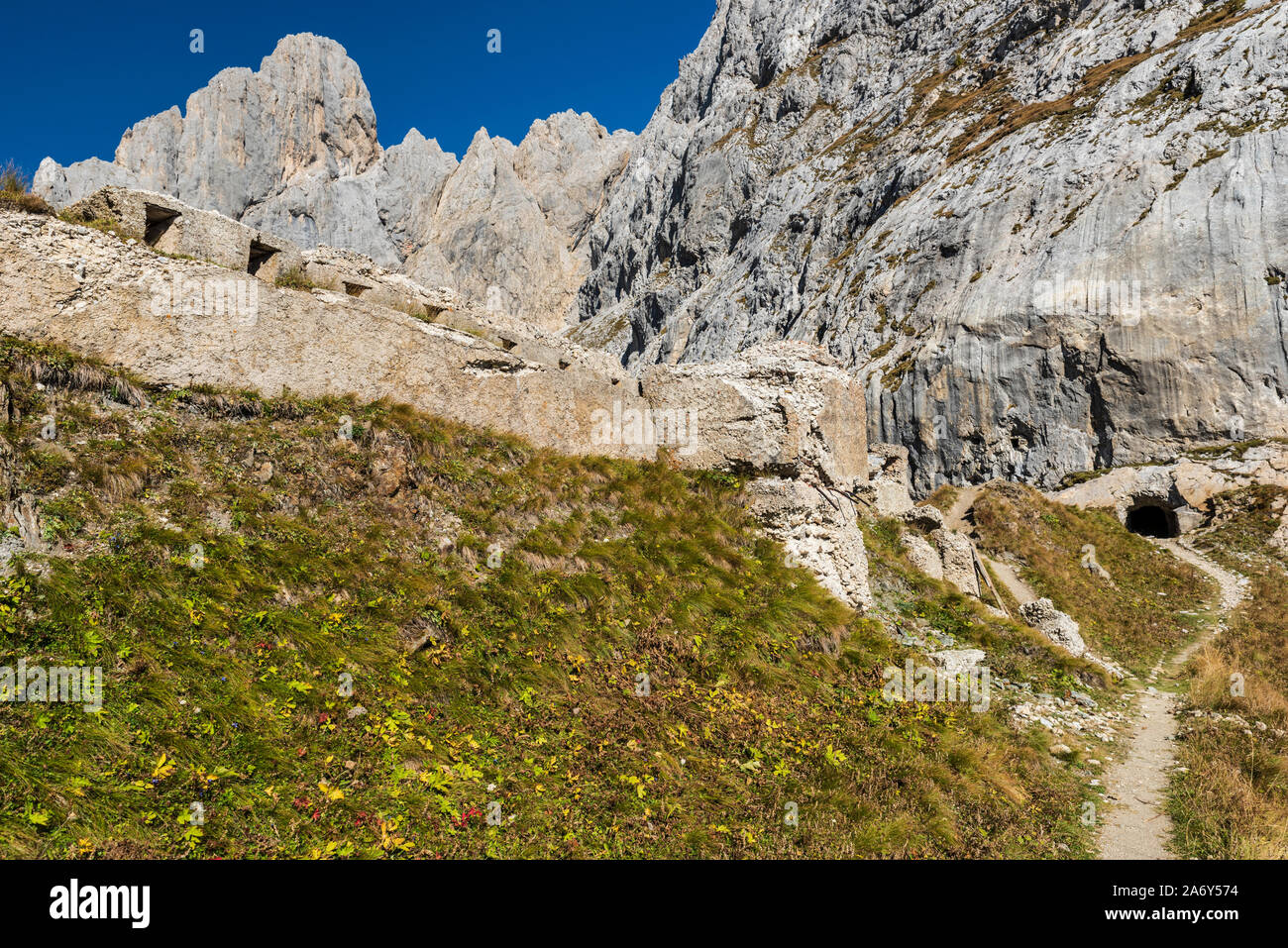 Valley of the Piave, Calvi refuge on the slopes of Mount Peralba ...