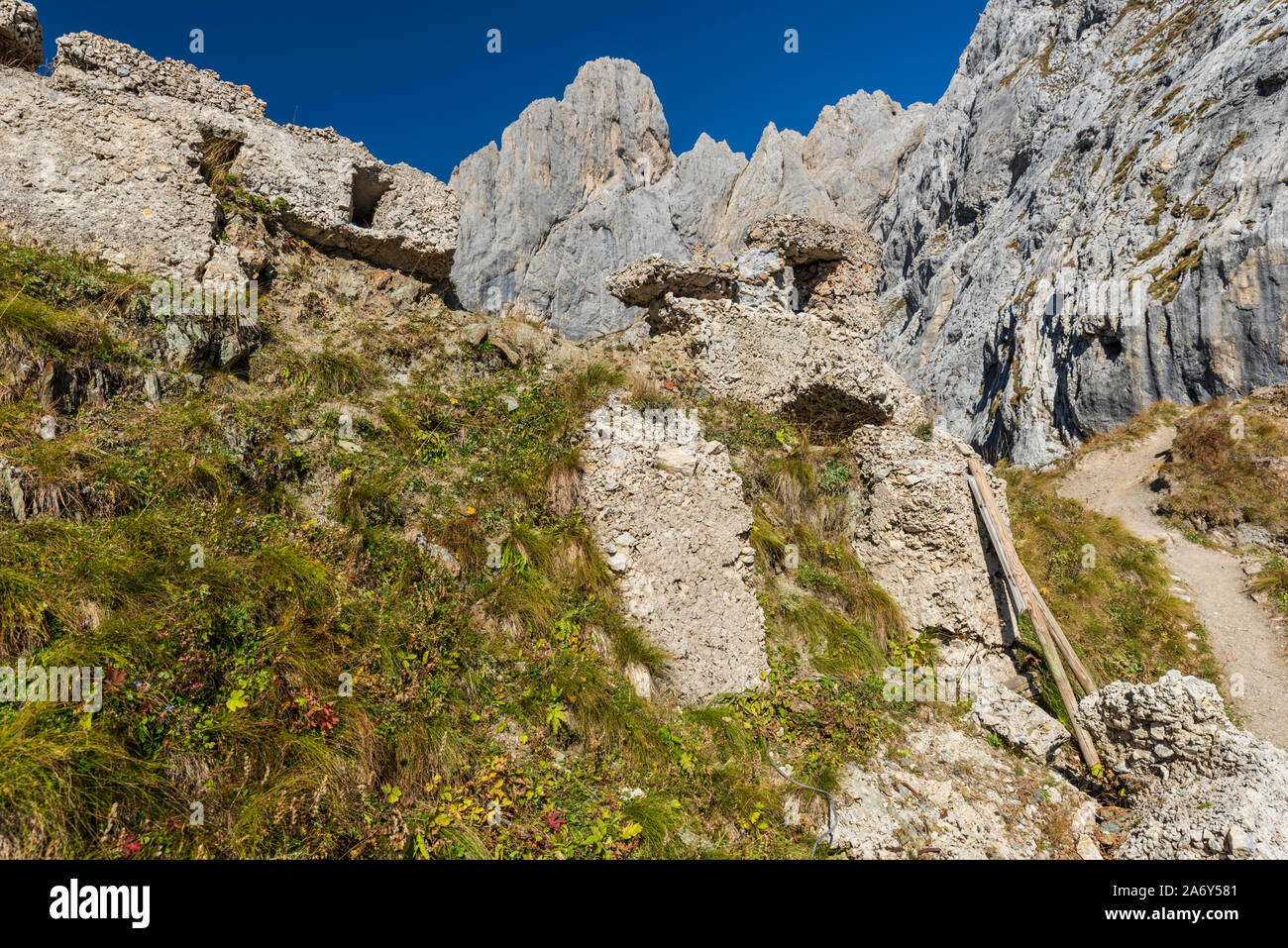 Valley of the Piave, Calvi refuge on the slopes of Mount Peralba ...