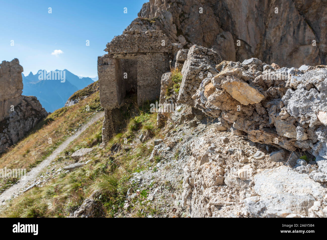 Valley of the Piave, Calvi refuge on the slopes of Mount Peralba ...