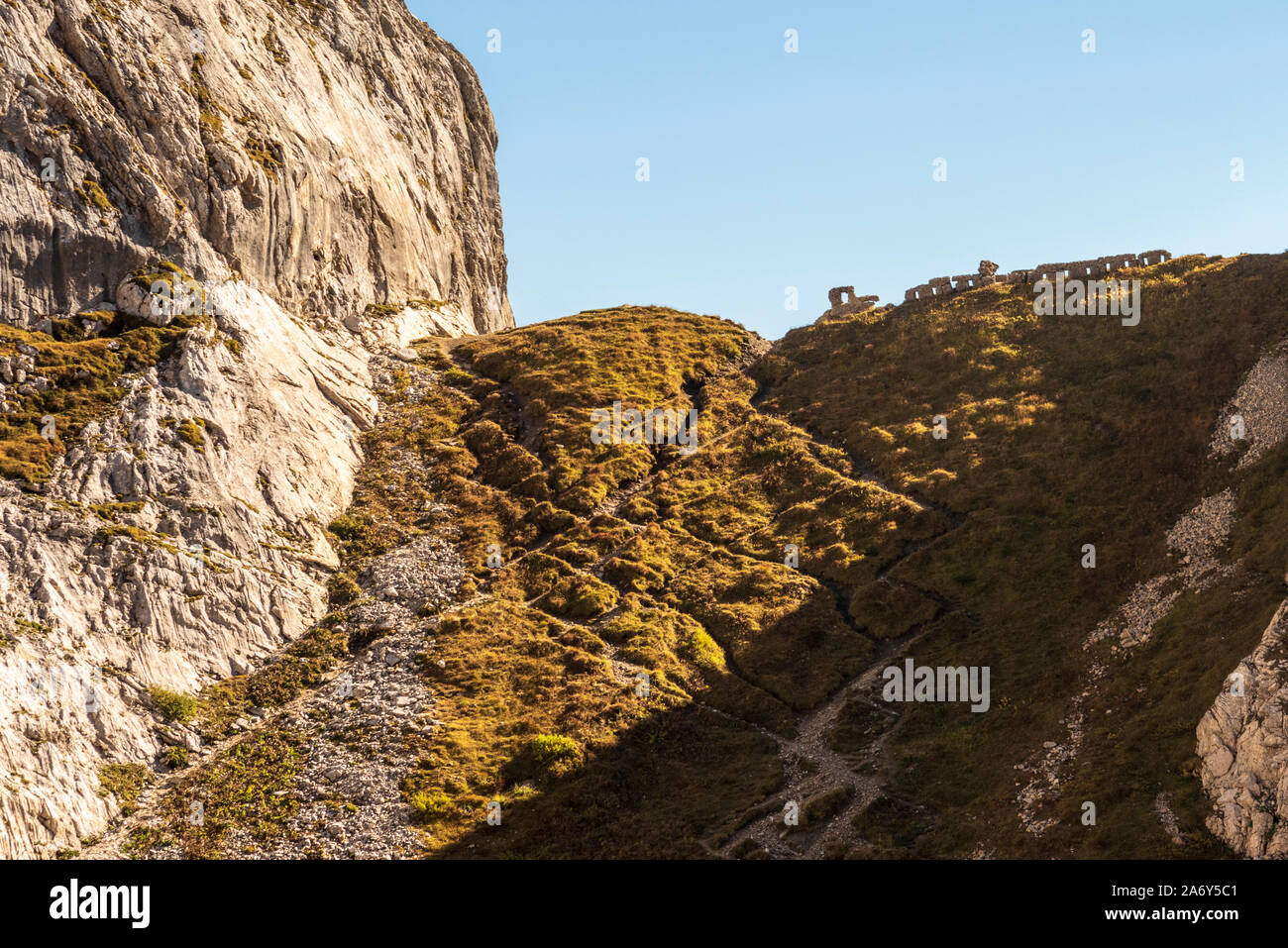 Valley of the Piave, Calvi refuge on the slopes of Mount Peralba ...