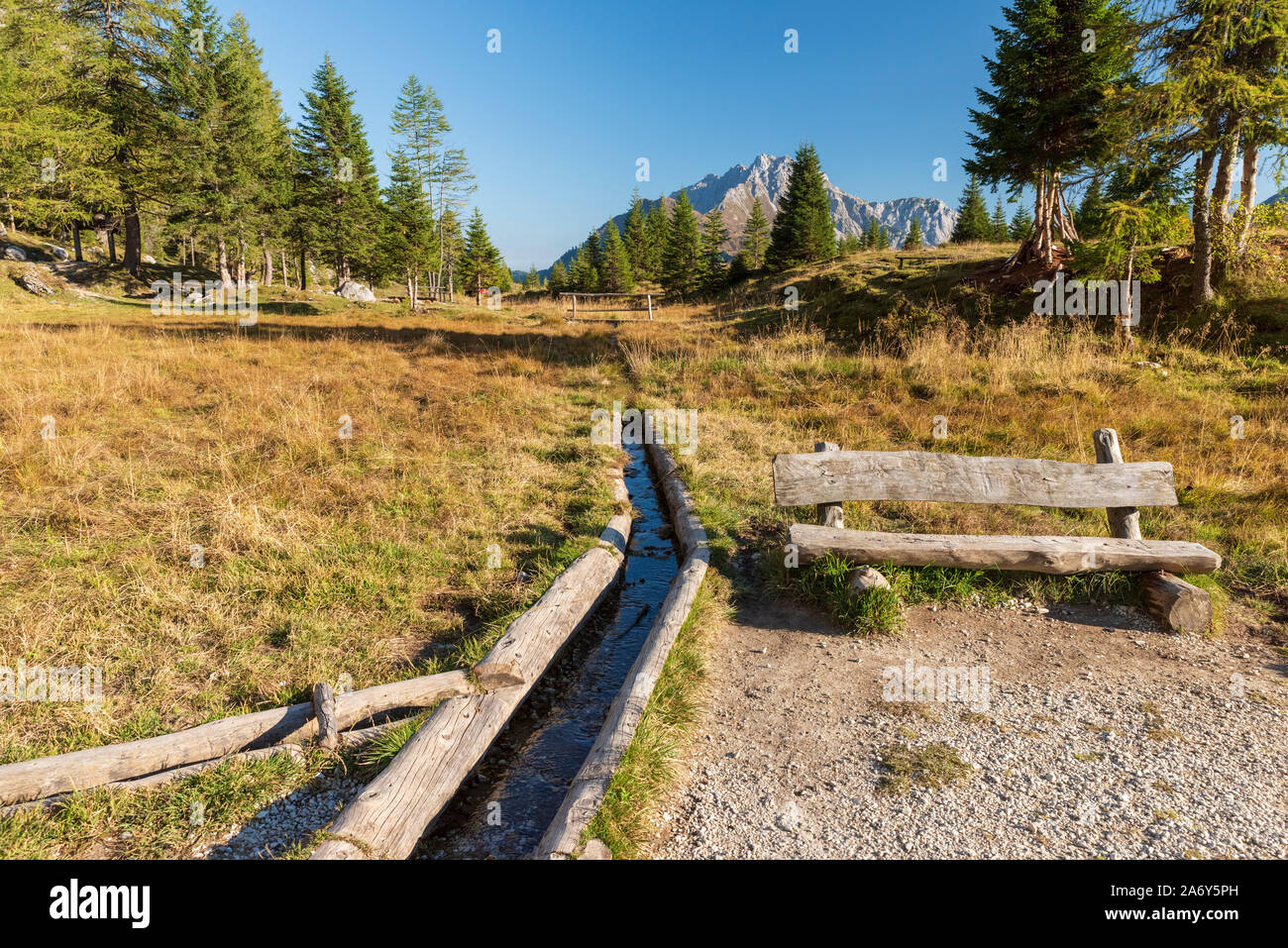 Valley of the Piave, Calvi refuge on the slopes of Mount Peralba ...