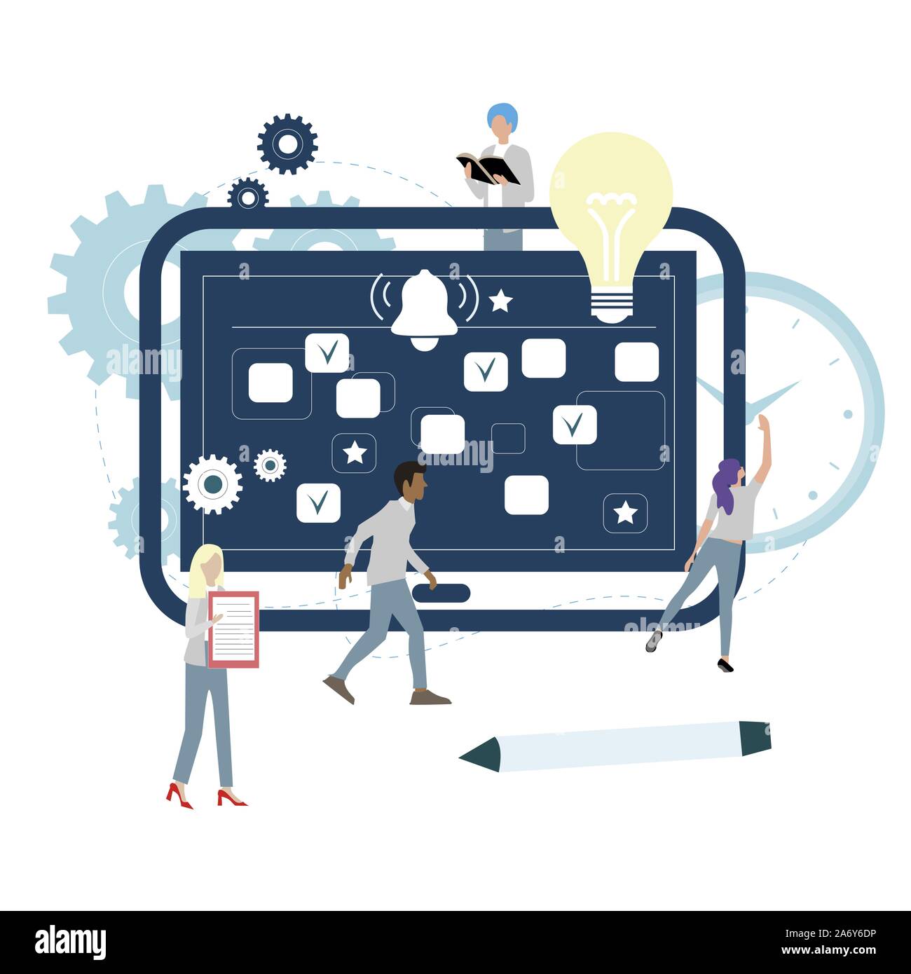 Planning week Stock Vector Images - Alamy