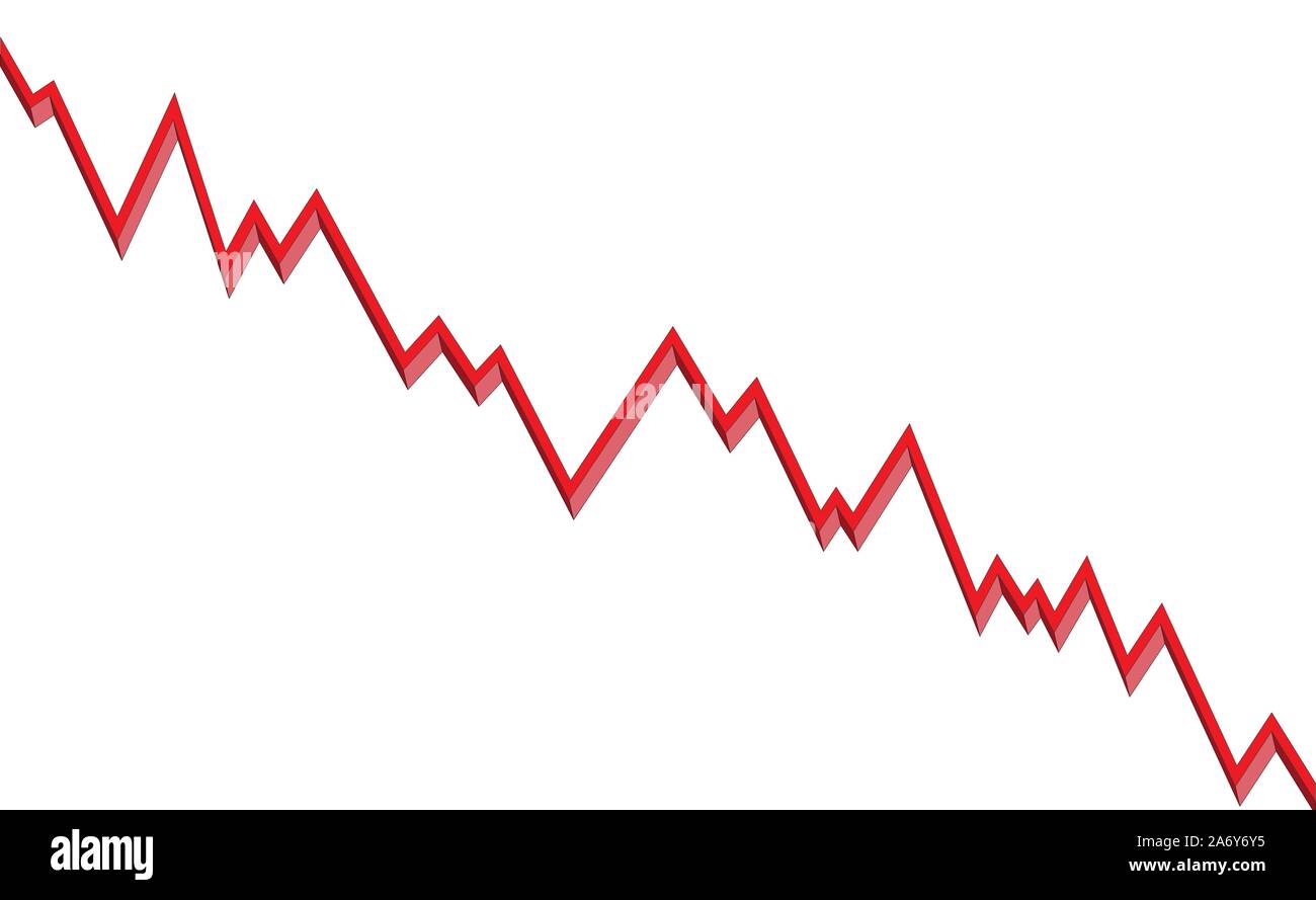 Business loss red chart. info graphic vector illustration Stock Vector ...