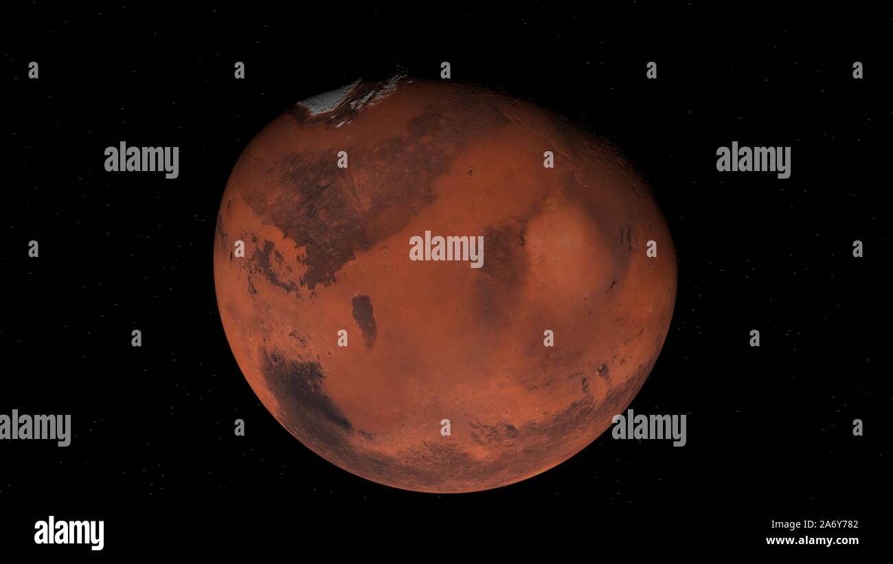 The Mars planet with view from universe Stock Photo - Alamy
