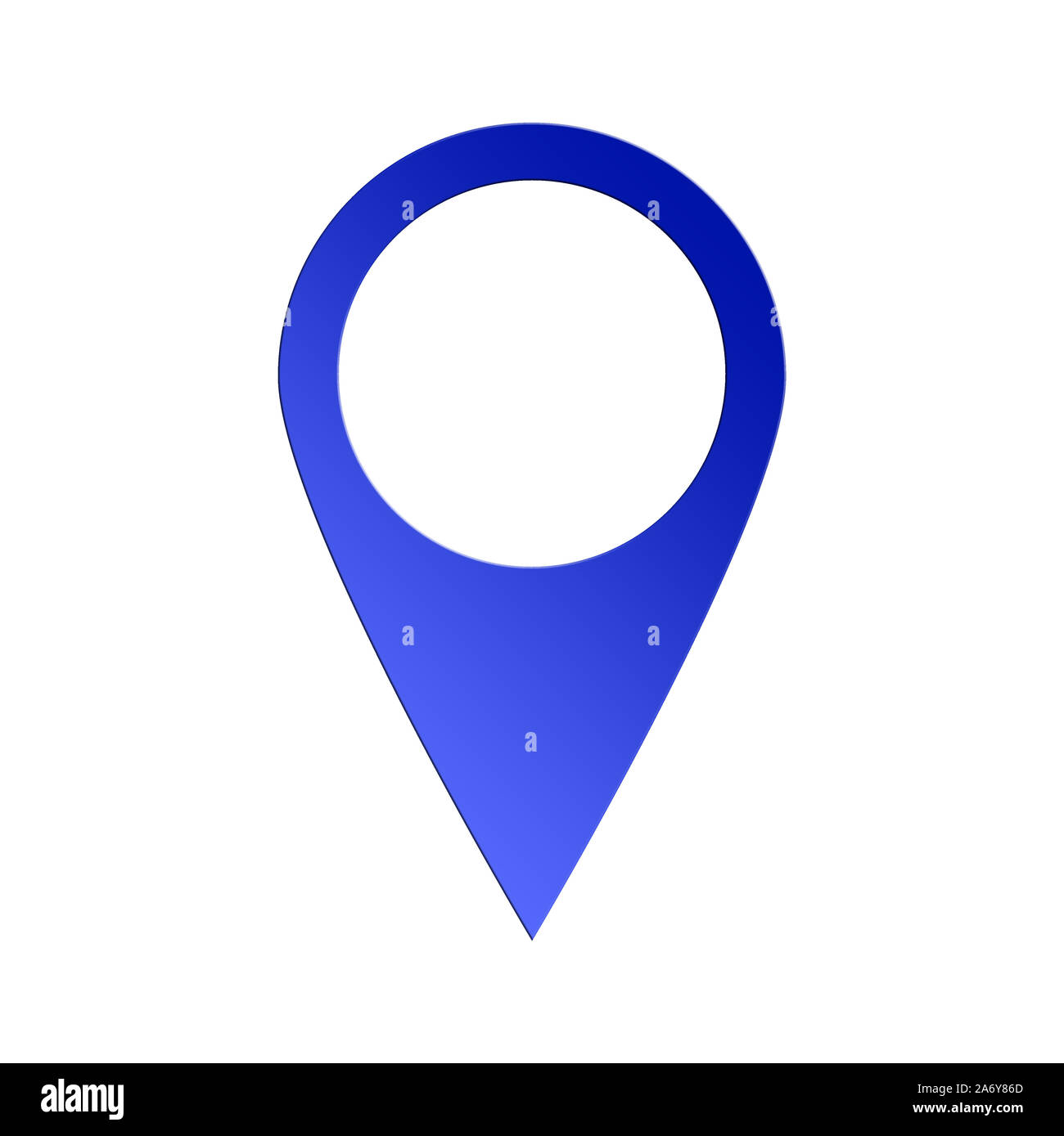 Illustration of map point icon, map pin sign Stock Photo - Alamy