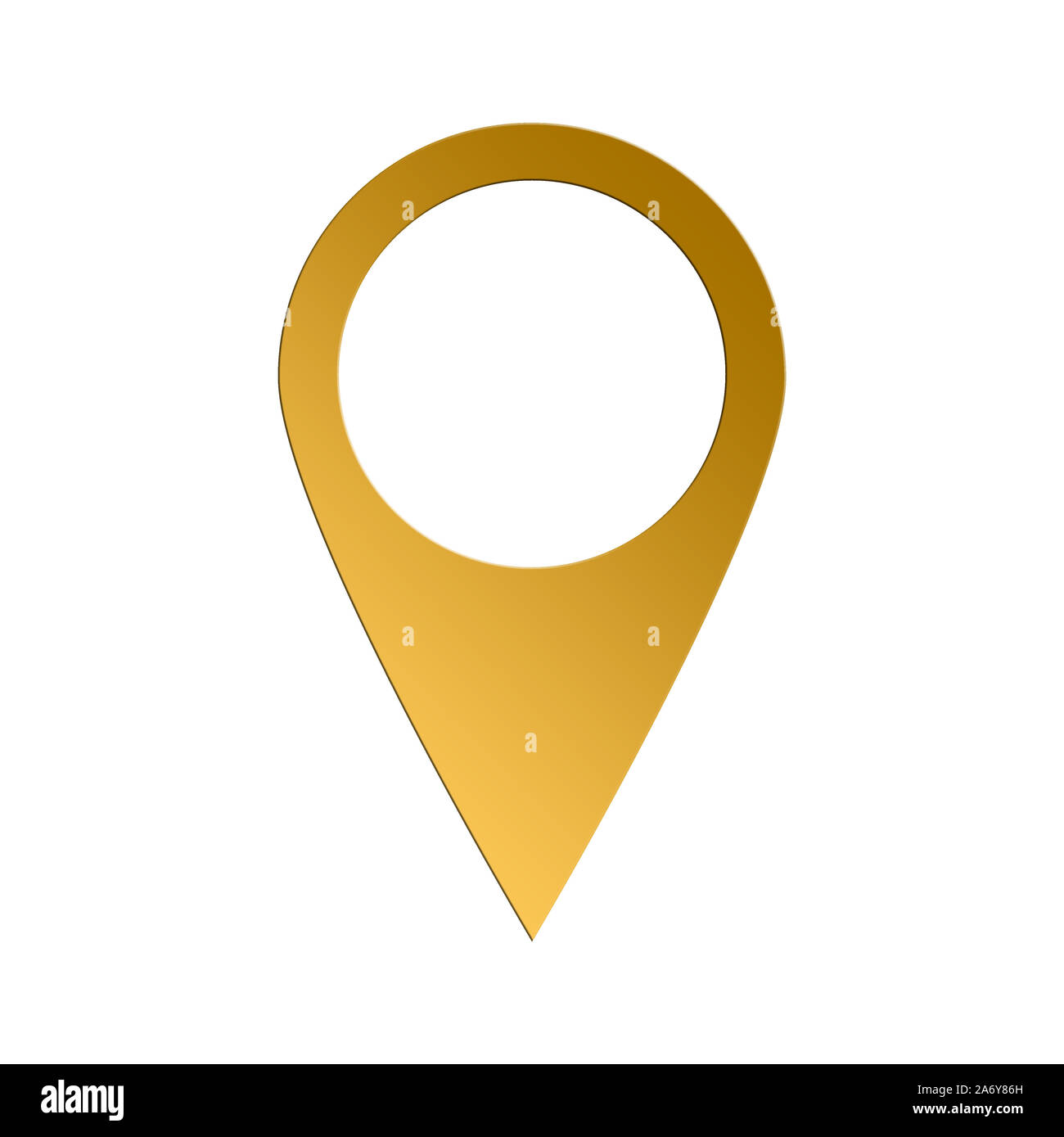 Illustration of map point icon, map pin sign Stock Photo - Alamy