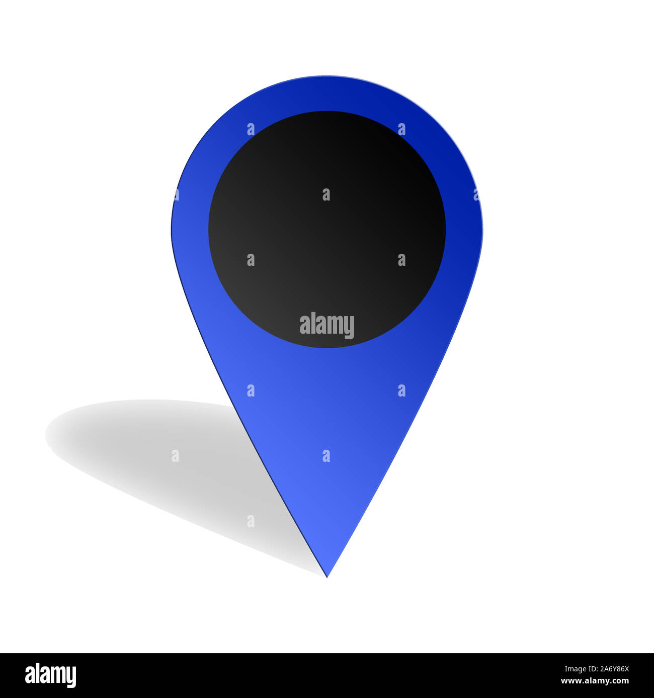 Illustration of map point icon, map pin sign Stock Photo - Alamy