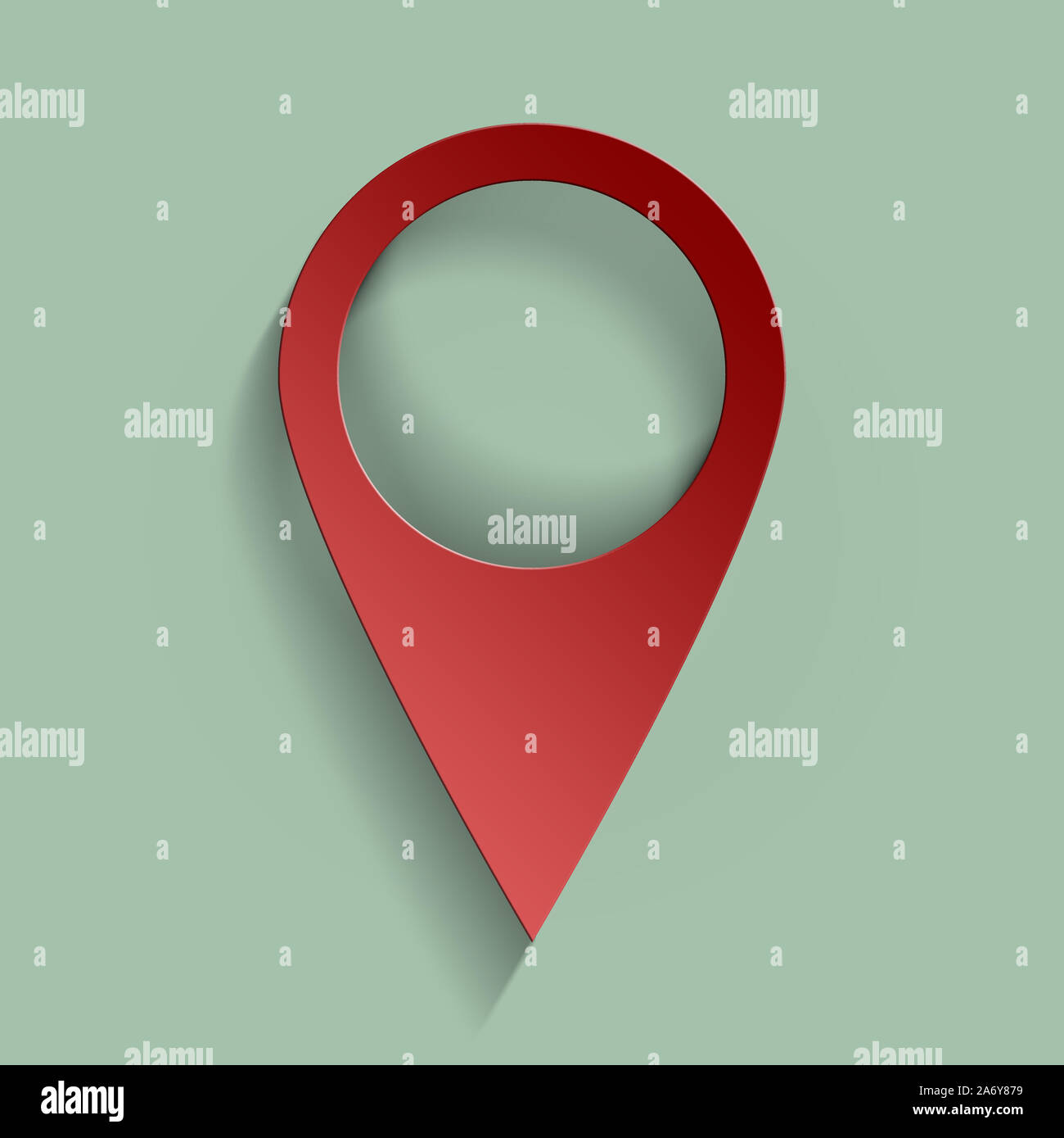 Illustration of map point icon, map pin sign Stock Photo - Alamy