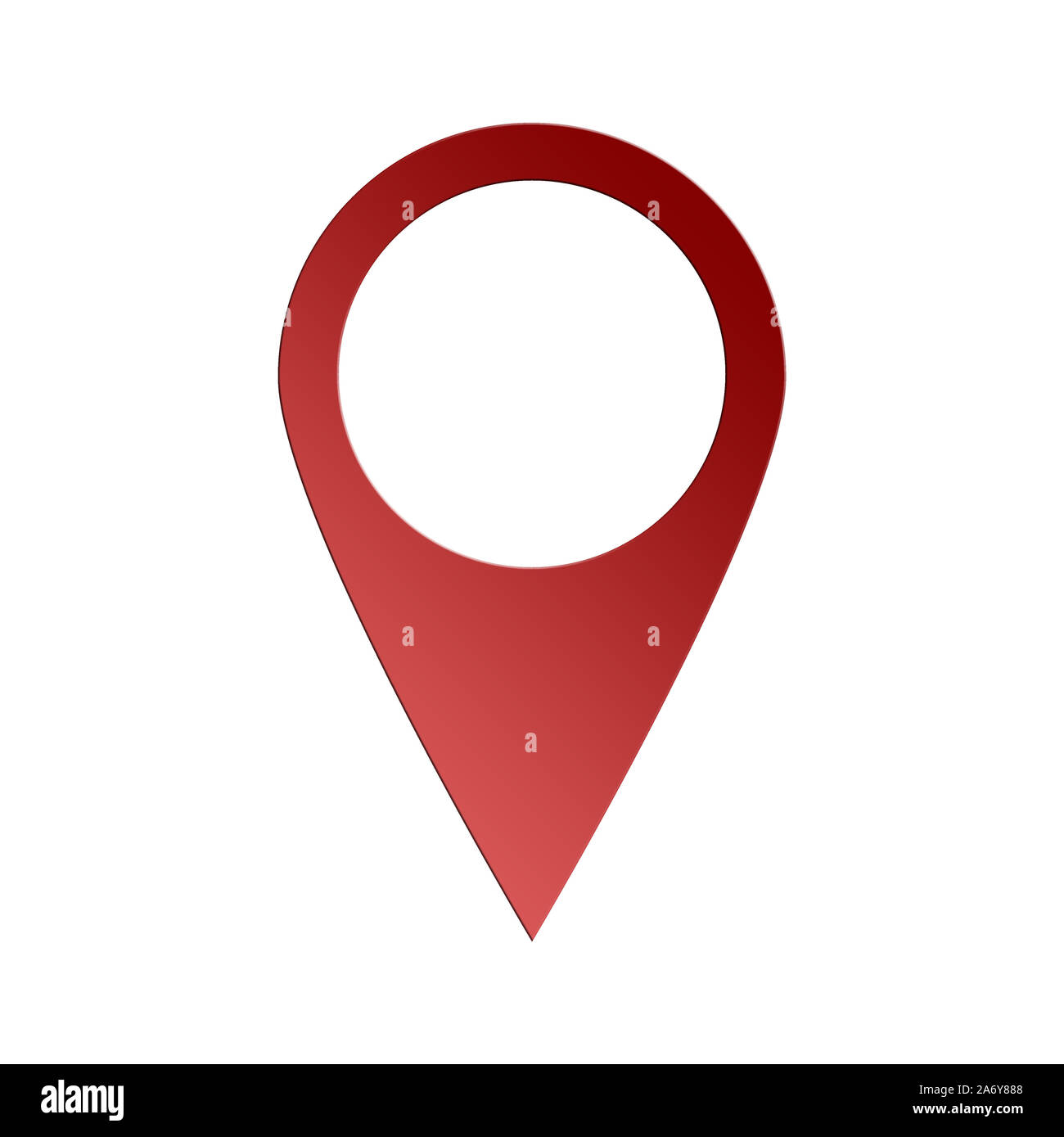 Illustration of map point icon, map pin sign Stock Photo - Alamy
